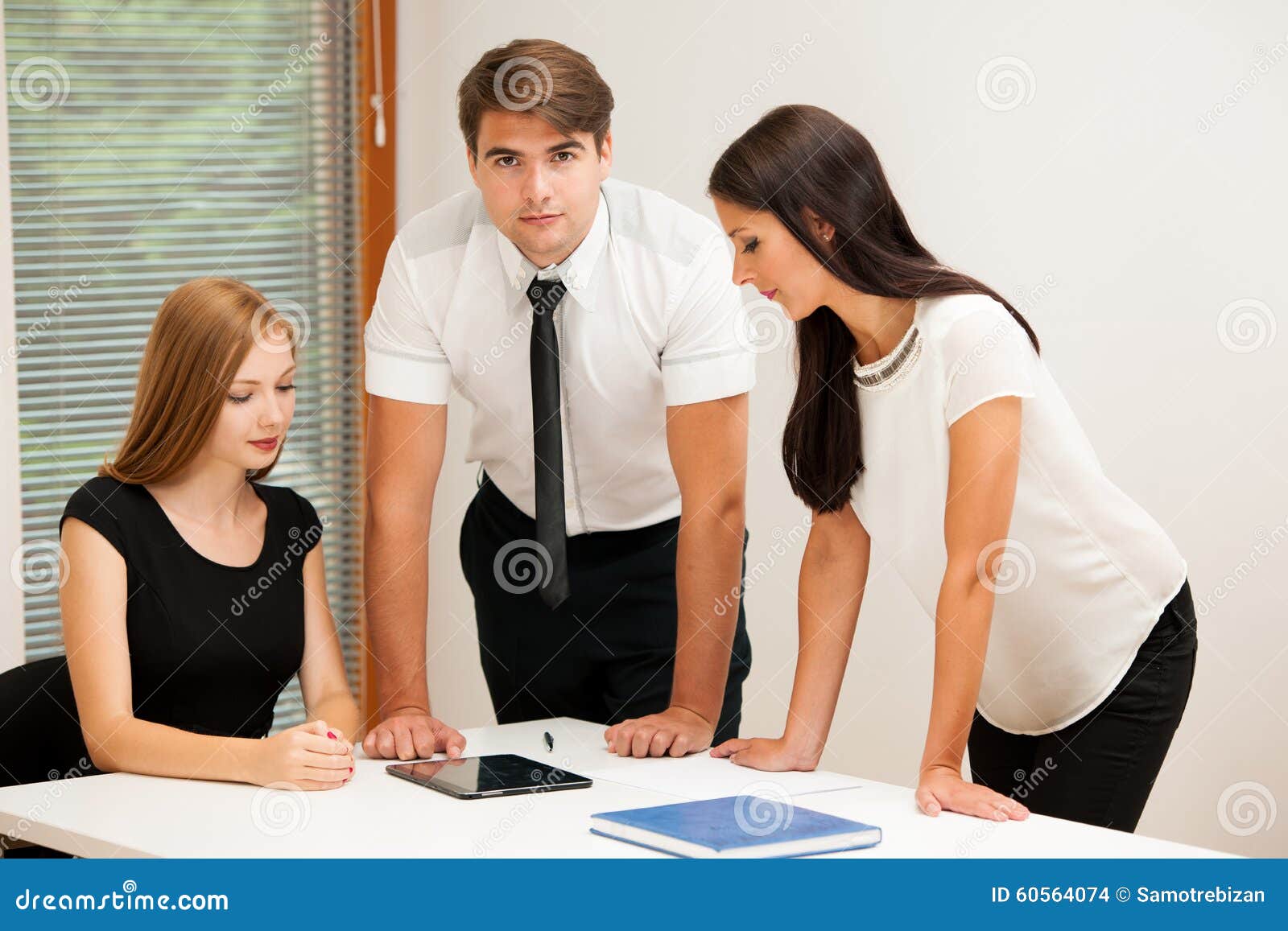 Group of Business People Searching for Solution with Brainstormi Stock ...