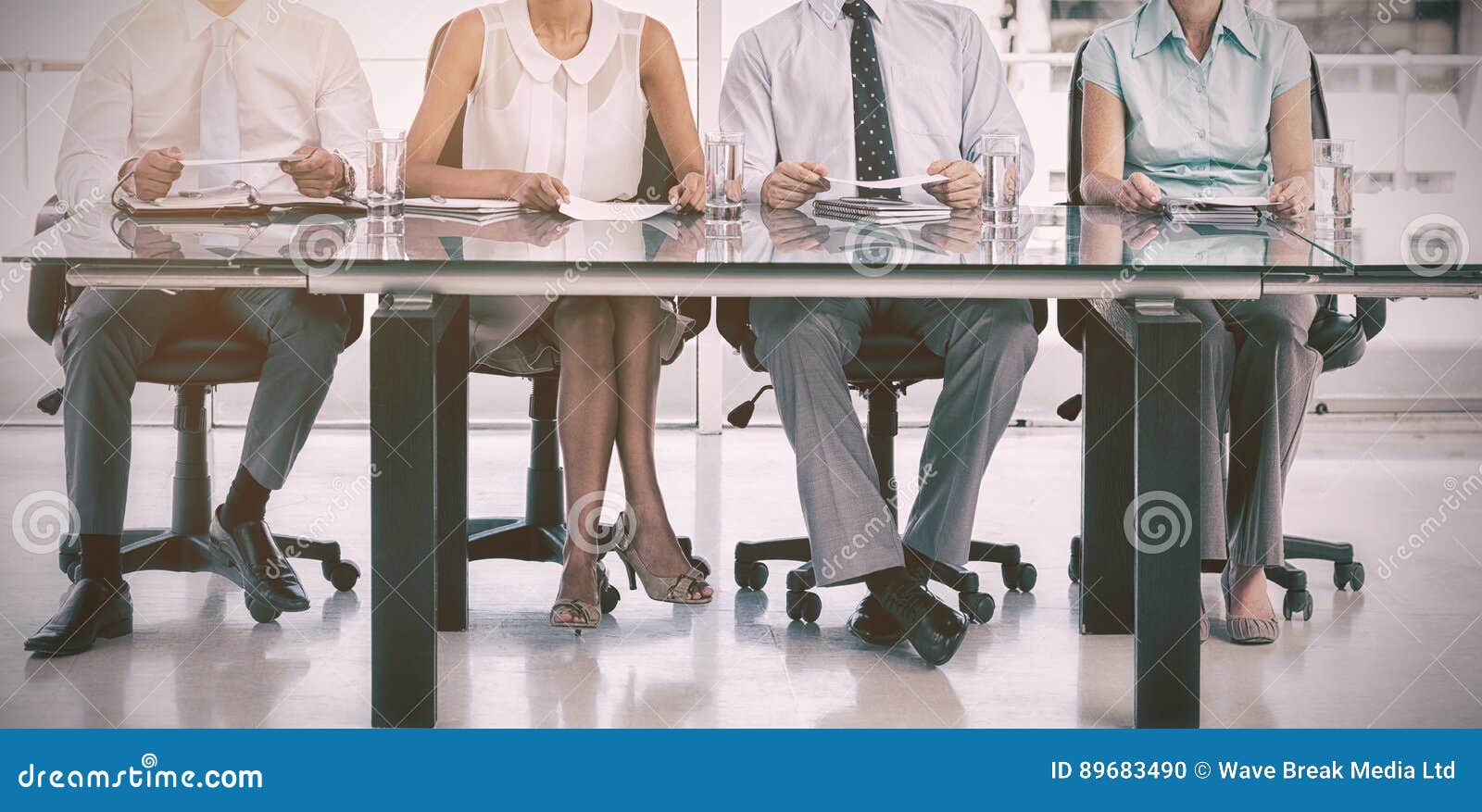 Group of Business People Sitting at Table Stock Photo - Image of smart ...