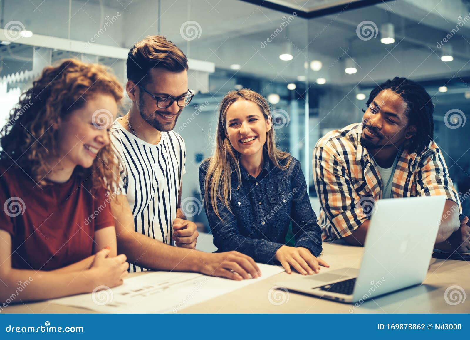 Group of Business People and Software Developers Working As a Team in ... Group of Business People and Software Developers Working As a Team in ...