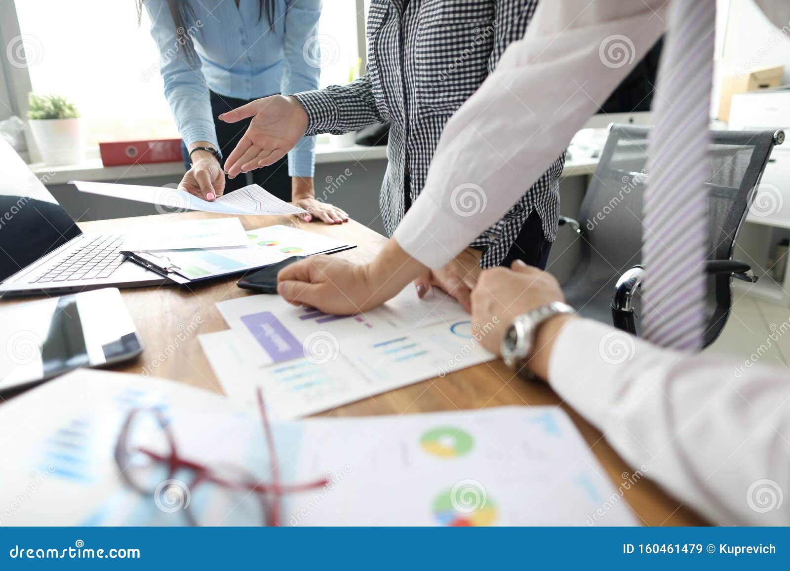 Group of Business People Solves Financial Problem Stock Image - Image ...