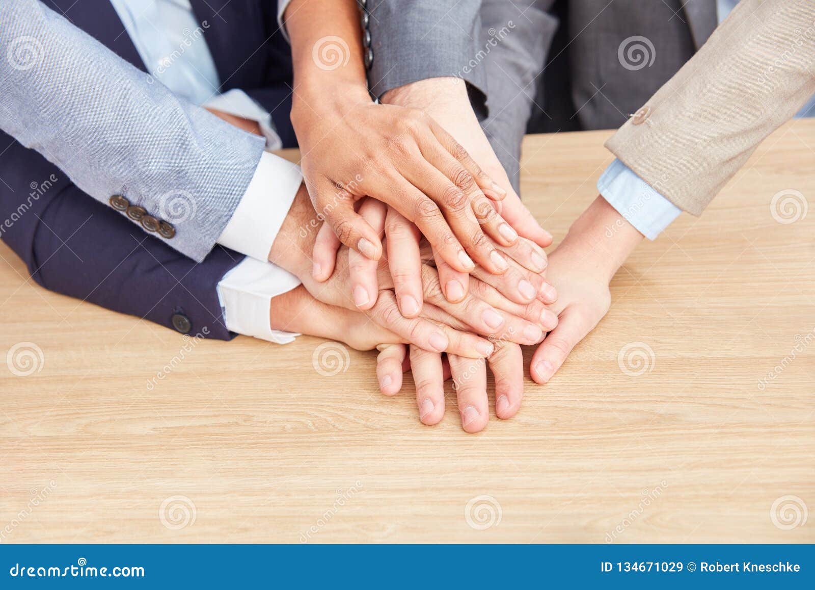 Group of Business People Stack Hands on Each Other Stock Image - Image ...