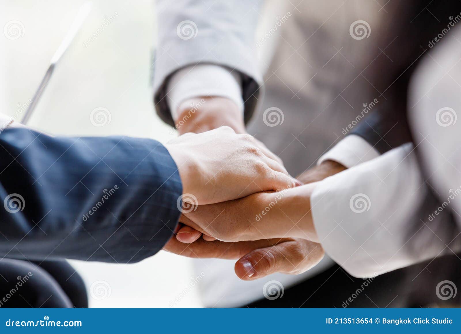 Group of Business People Stack Hands Together, Idea for Unity and Team ...