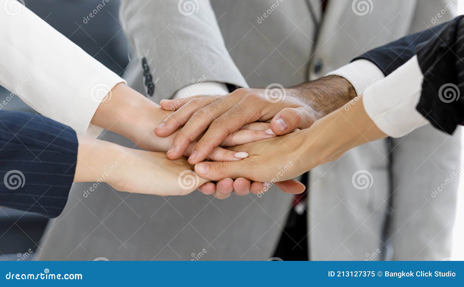Group of Business People Stack Hands Together, Idea for Unity and Team ...