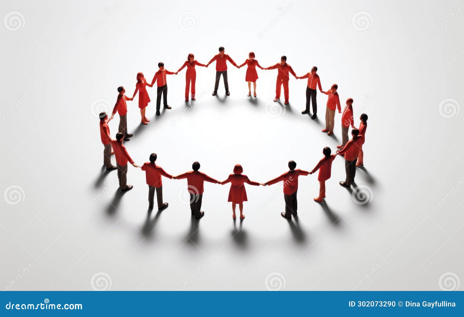 Group of Business People Standing in Circle and Holding Hands. Teamwork ...