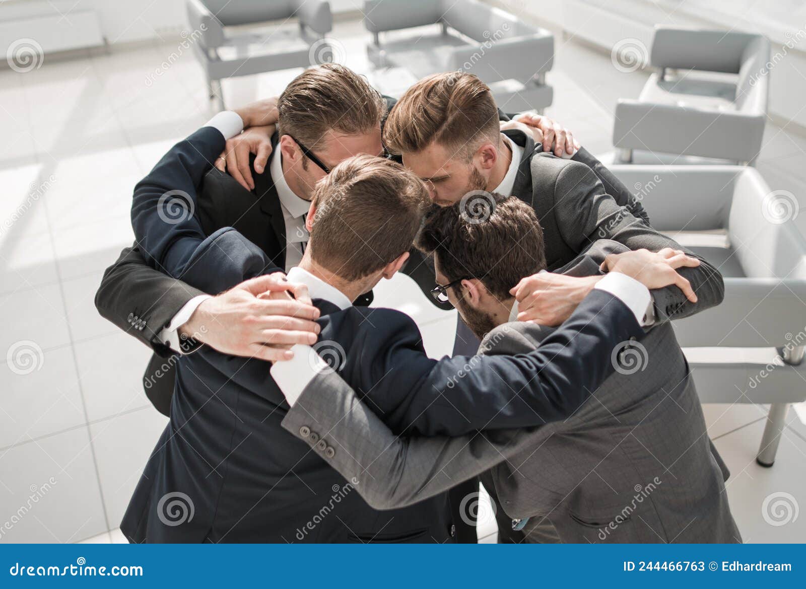 Group of Business People Standing in a Close Circle. Stock Image ...