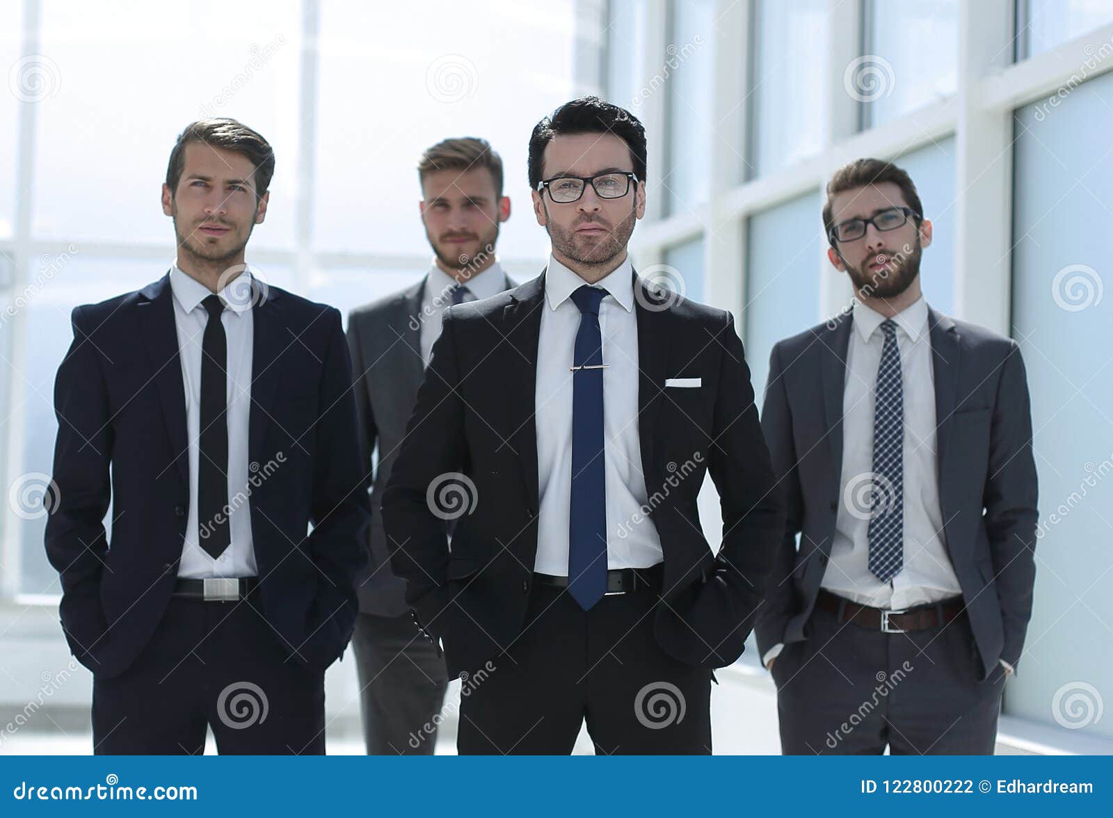 Group of Business People Standing in the Office Stock Photo - Image of ...