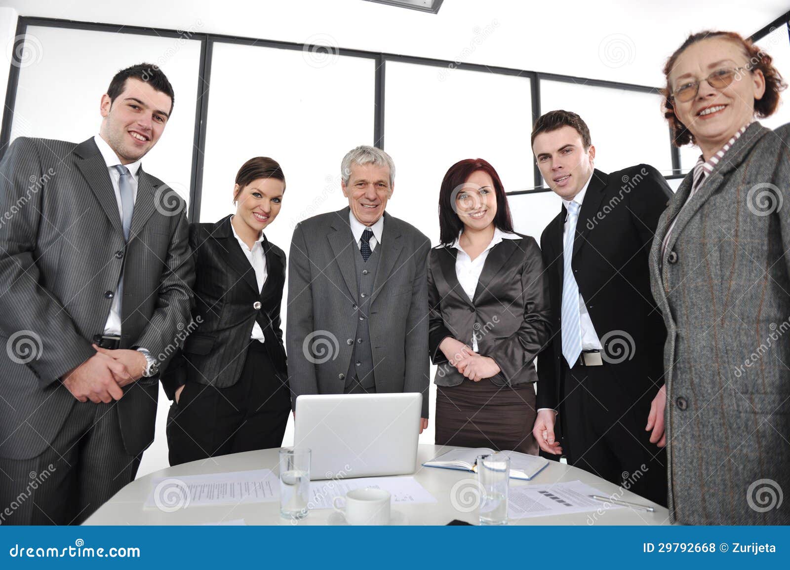 Group of Business People Standing Stock Photo - Image of happy, company ...