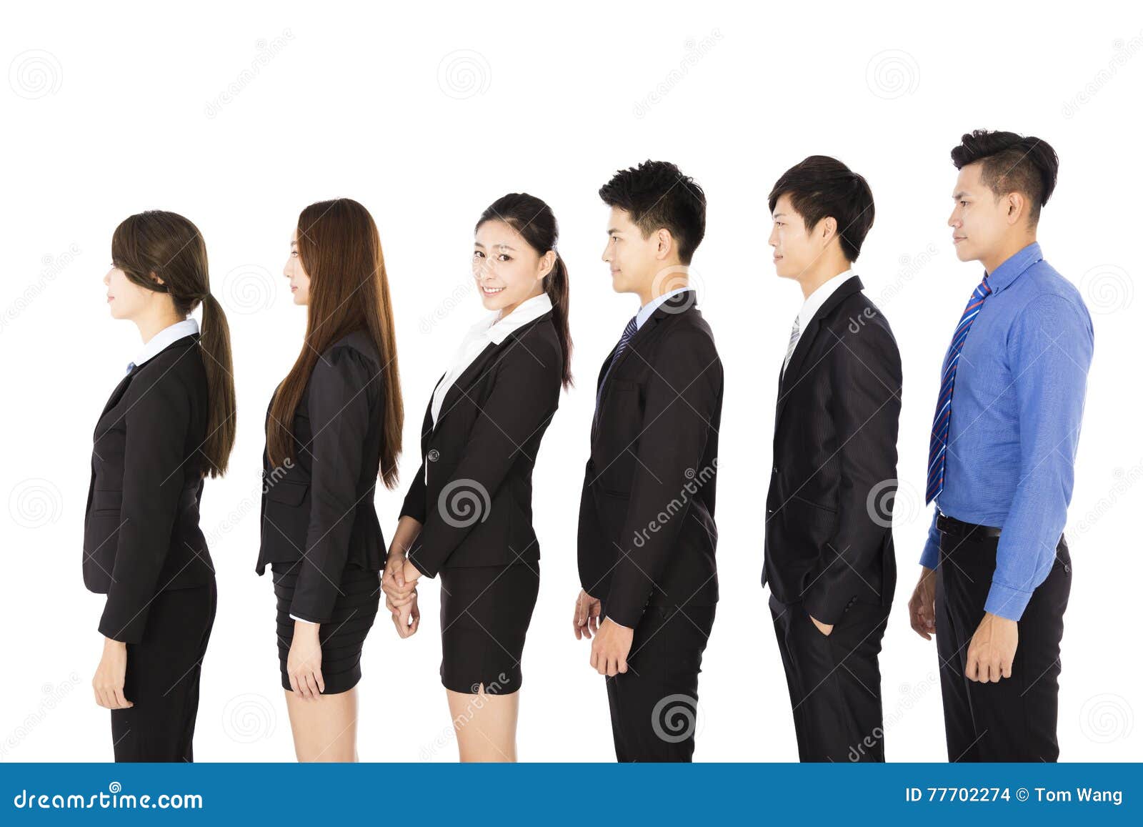 Group of Business People Standing in Row Stock Photo - Image of ...