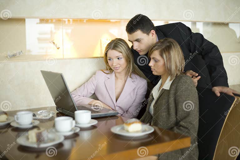 Group of Business People at the Table Stock Photo - Image of computer ...