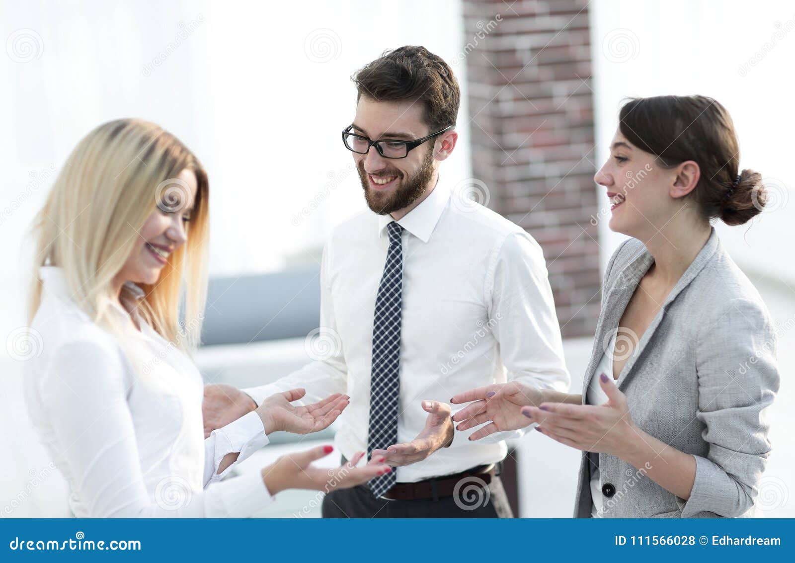 Group of Business People Talking in Office Stock Photo - Image of ...