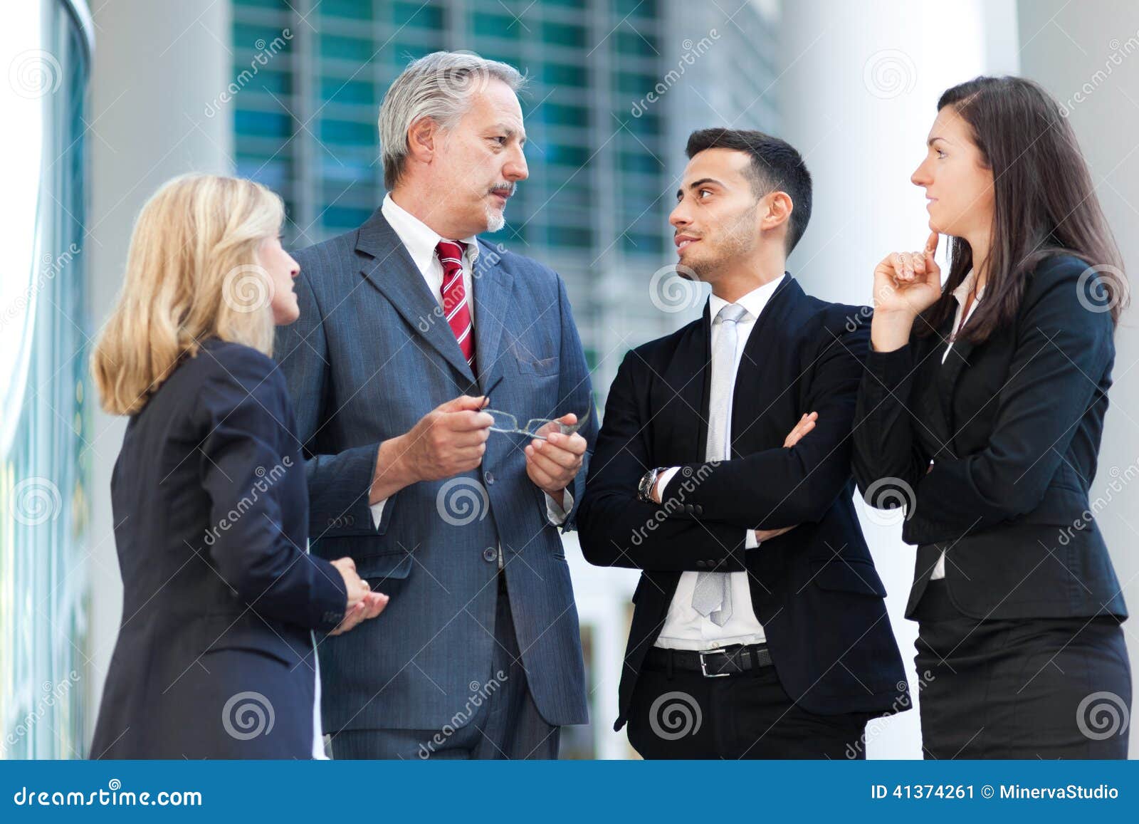 Group of Business People Talking Stock Image - Image of success ...