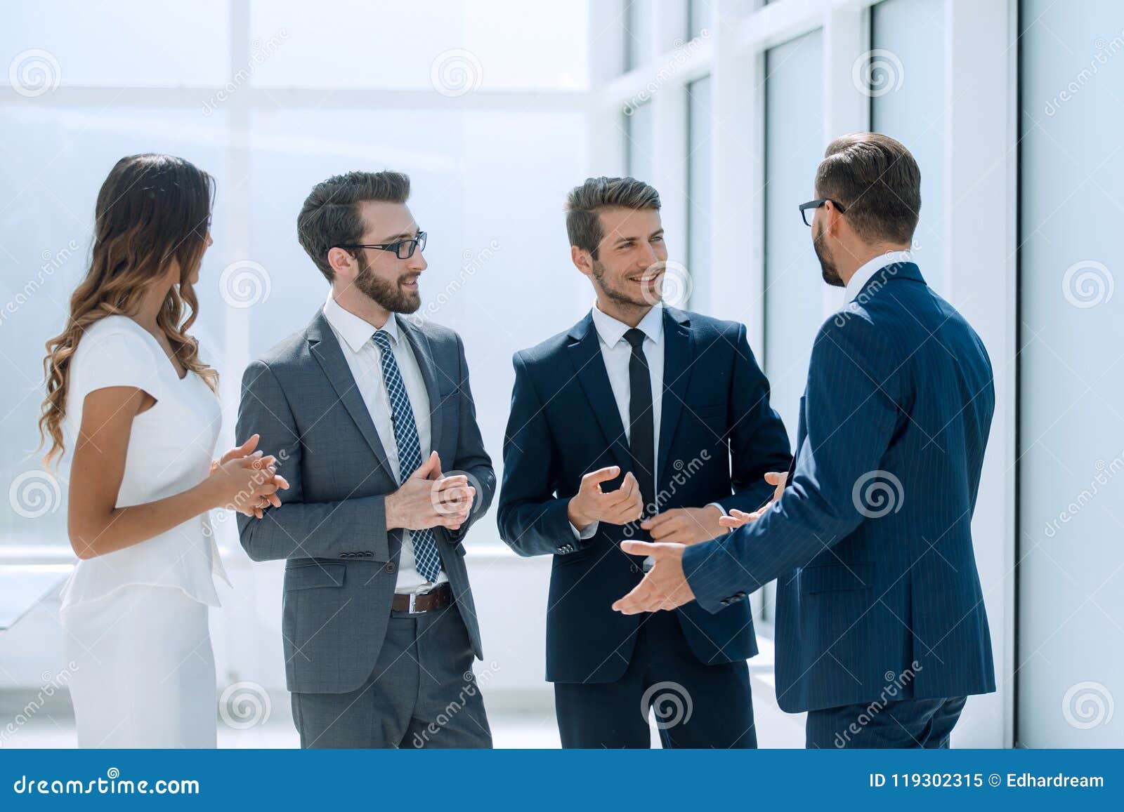 Group of Business People Talking ,standing in the Office Stock Image ...