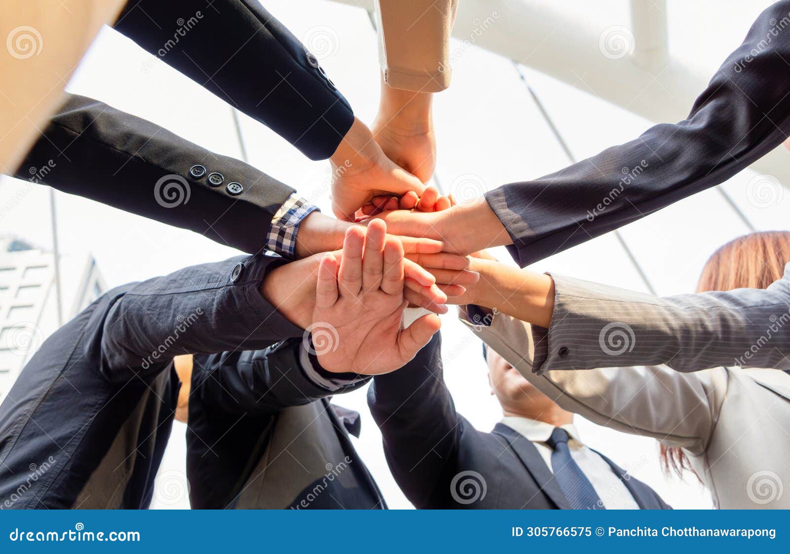 Group of Business People Team Joining Hands, Success Teamwork Concepts ...