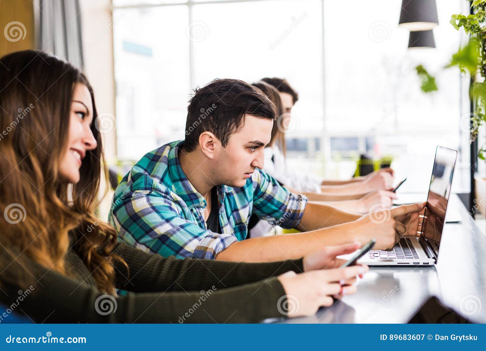 Group of Business People Using Digital Devices. Team of People Working ...