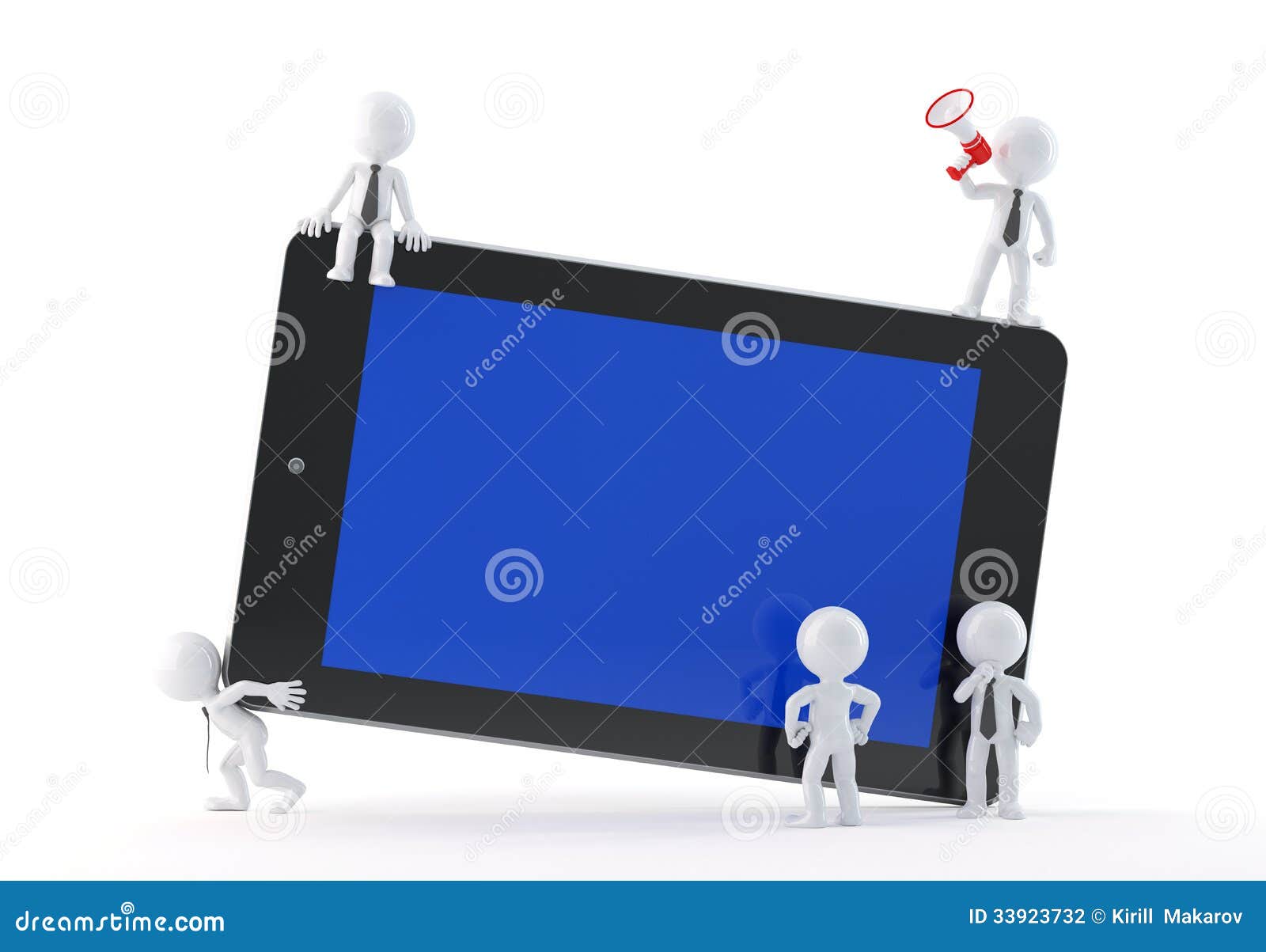 Group of Business People Using Tablet Stock Illustration - Illustration ...