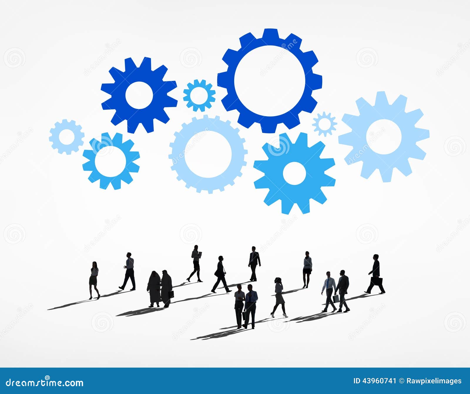 Group of Business People Walking Around Stock Illustration ...