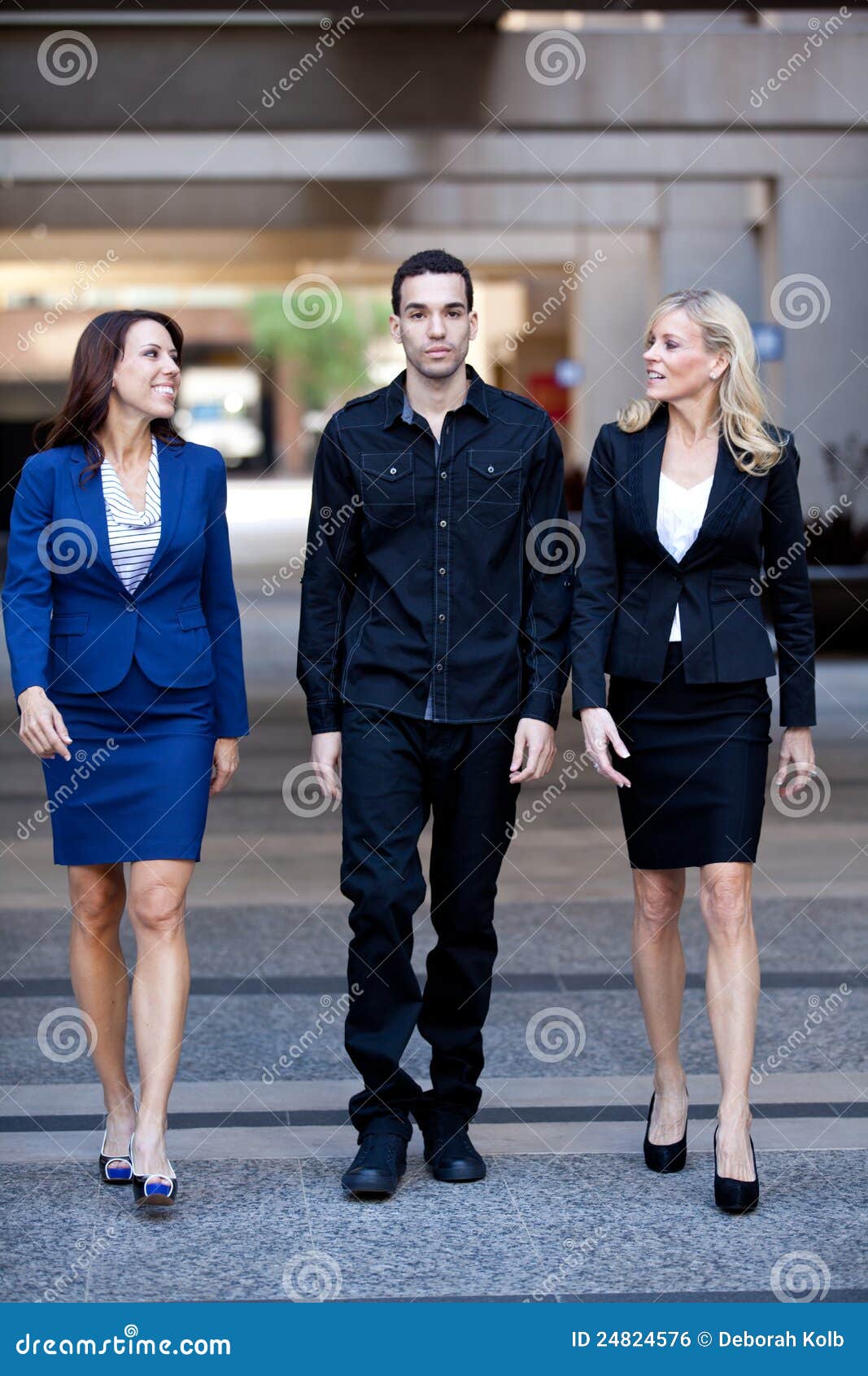 Group of Business People Walking Outside Stock Photo - Image of ...