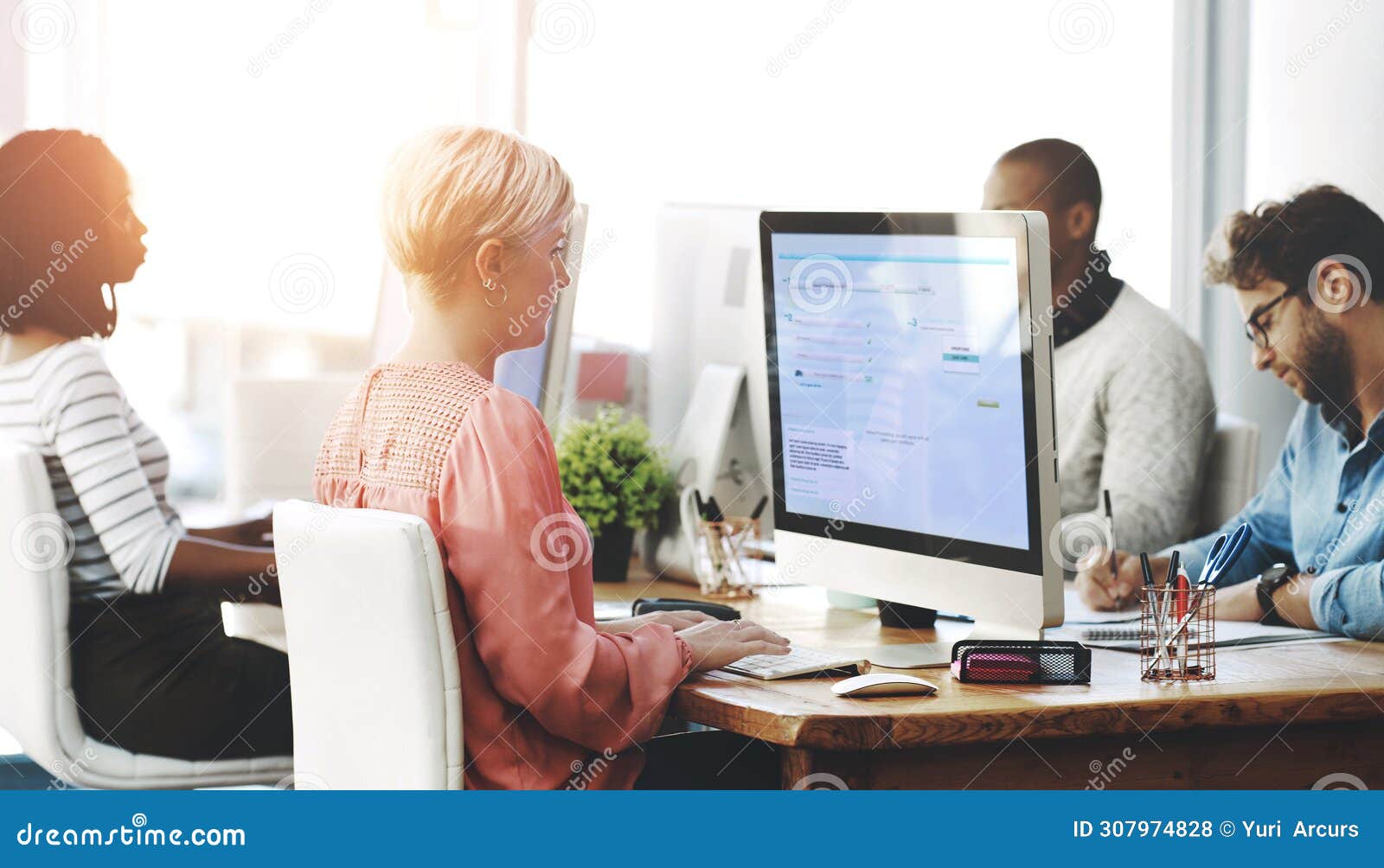 Group, Business People or Work on Computer in Office, Diversity or ...