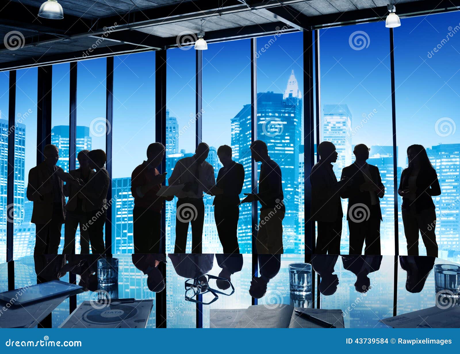 Group of Business People Working Hard Late Stock Photo - Image of ...