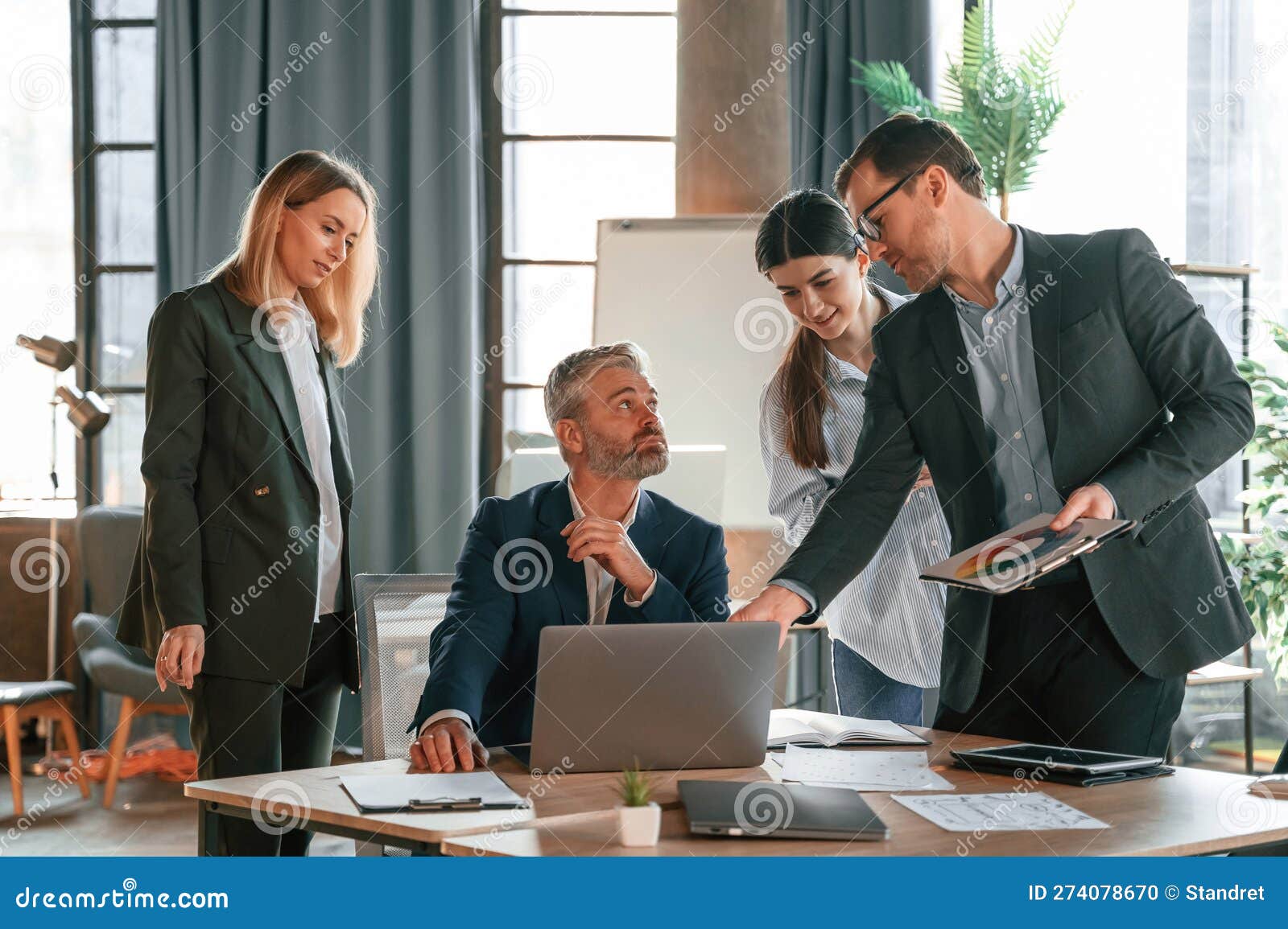 Group of Business People are Working in the Modern Office Stock Photo ...