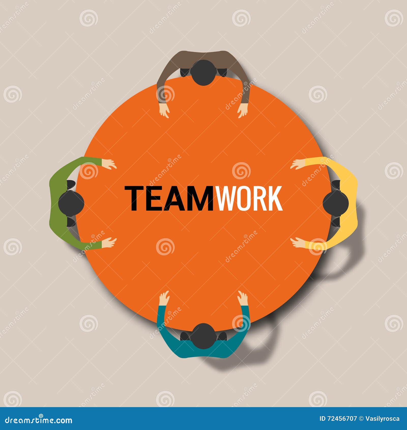 Group of Business People Working in Office Table. Team Work Concept ...