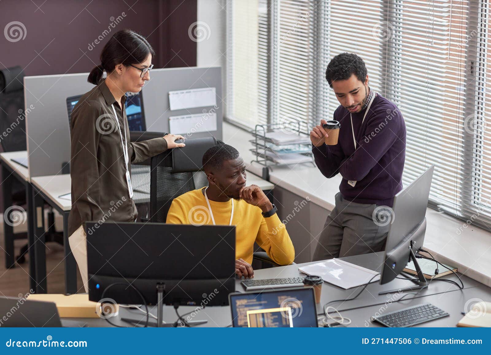 Group of Business People Working on Project in it Development Office ...
