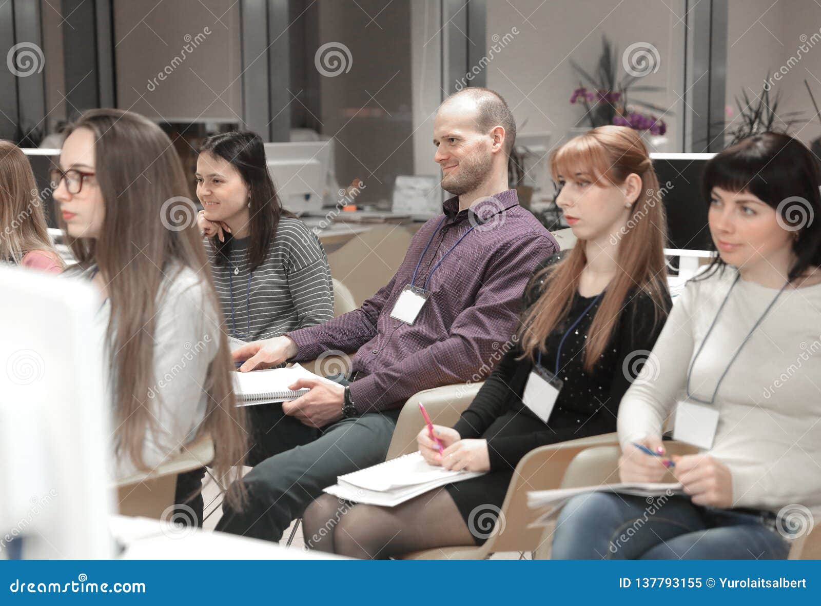 Group of Business People at the Workshop Stock Image - Image of ...