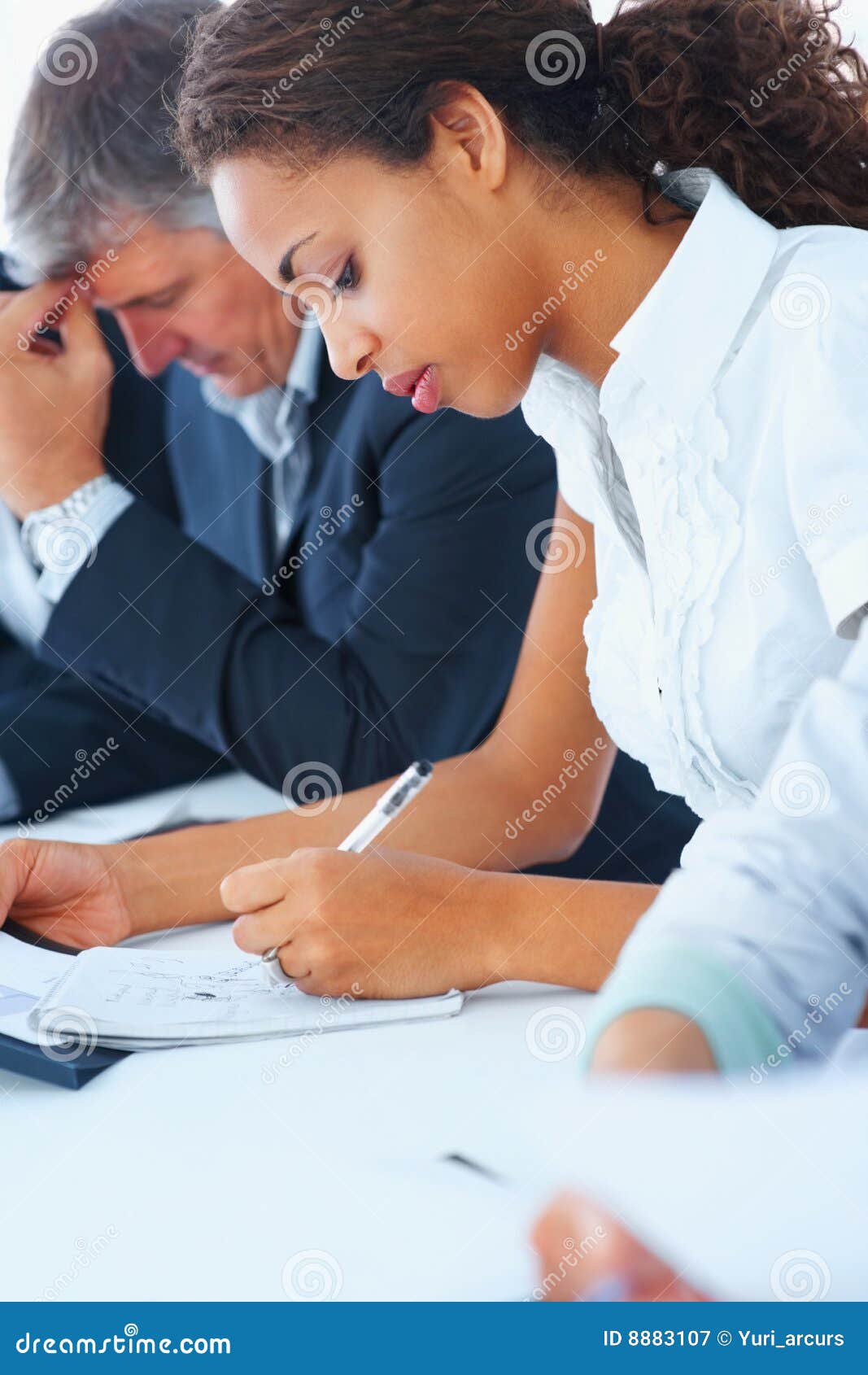 Group Of Business People Writing Book Stock Image - Image of background ...