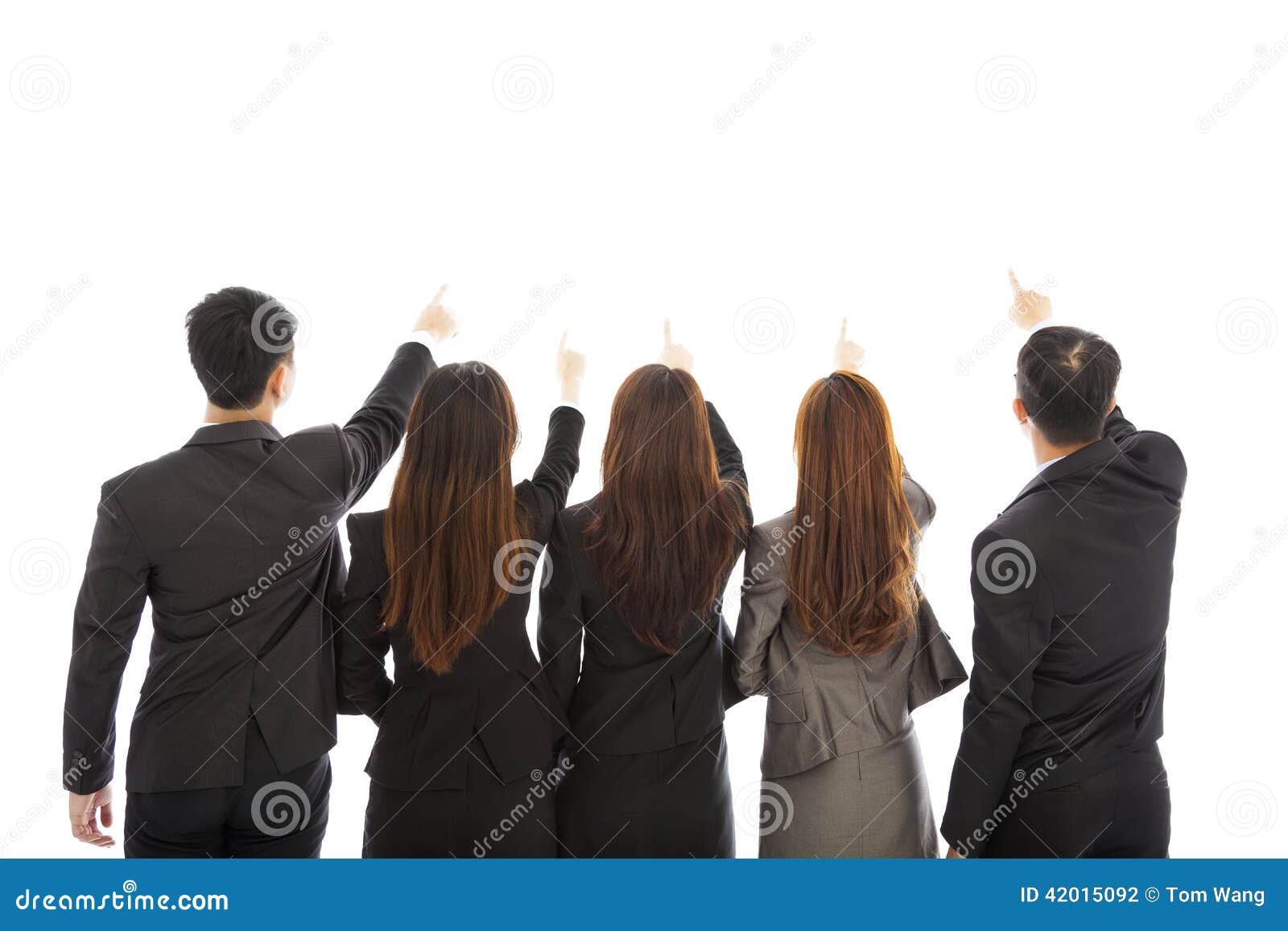 Group of Business Team Point the Same Direction Stock Photo - Image of ...