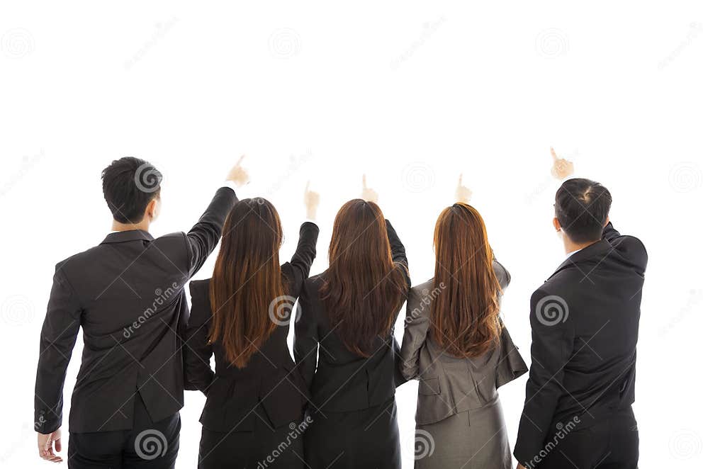 Group of Business Team Point the Same Direction Stock Photo - Image of ...