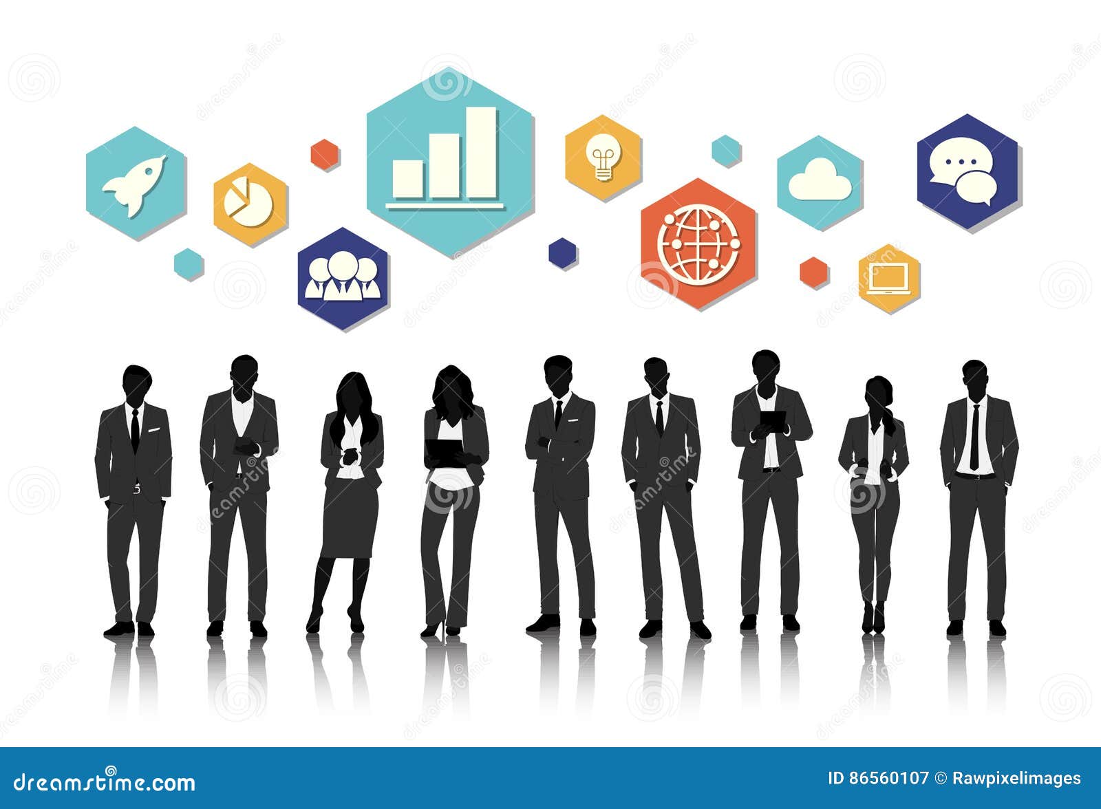 Group of Business Vector Set Collection Concept Stock Vector ...