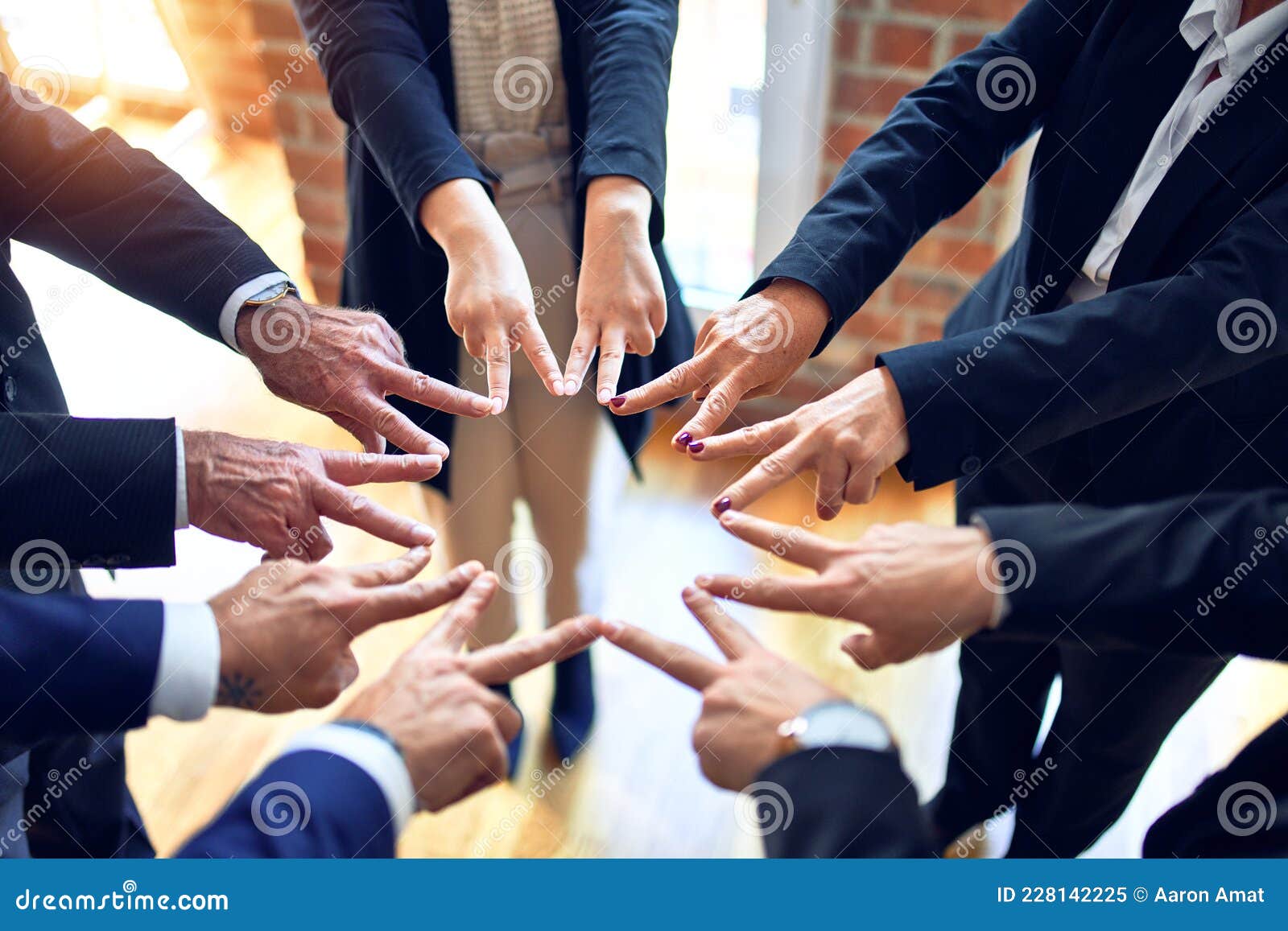 Circle Of Fingers Point To The Center Stock Image | CartoonDealer.com ...