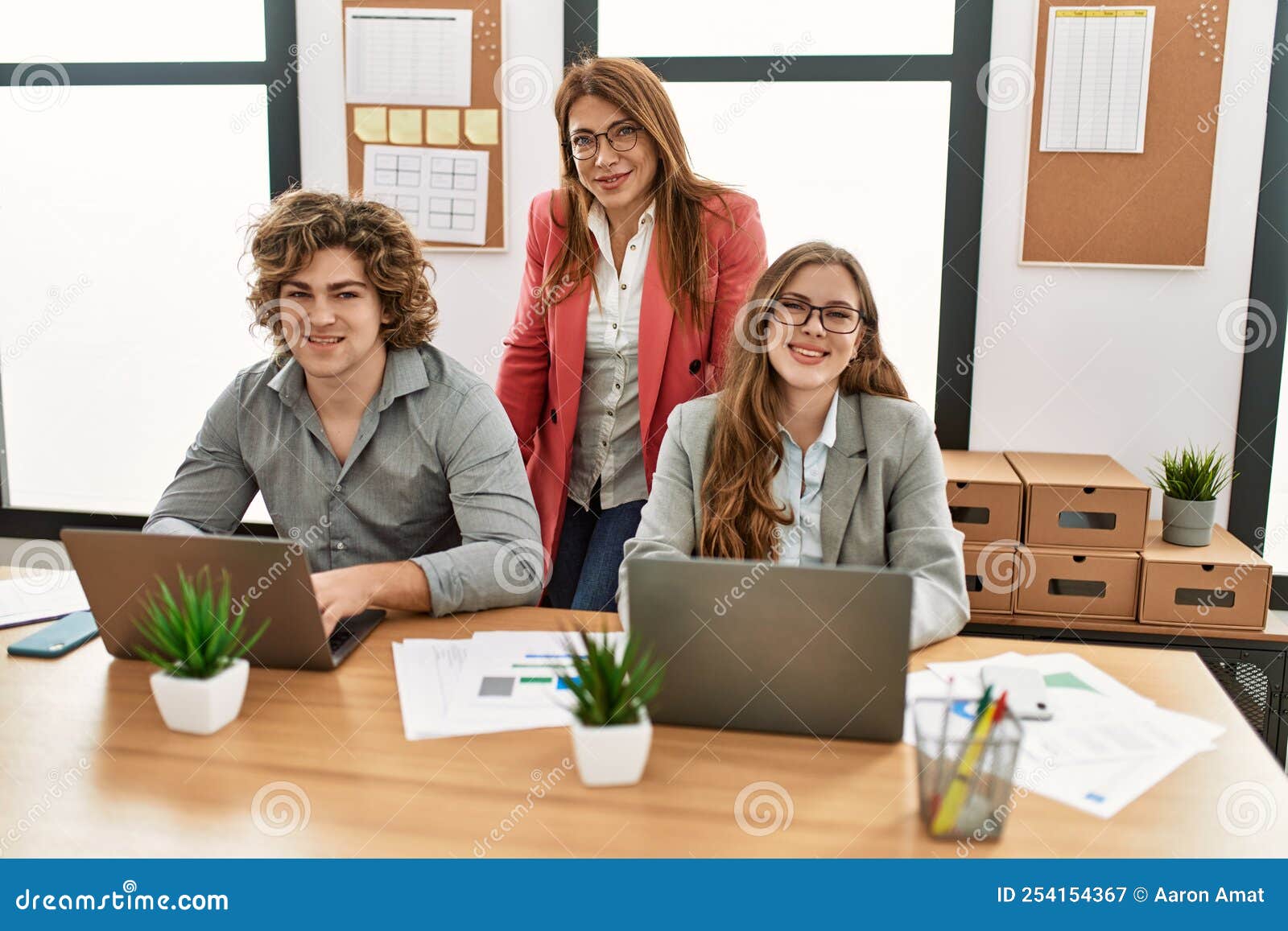 Group of Business Workers Working at the Office Stock Image - Image of ...