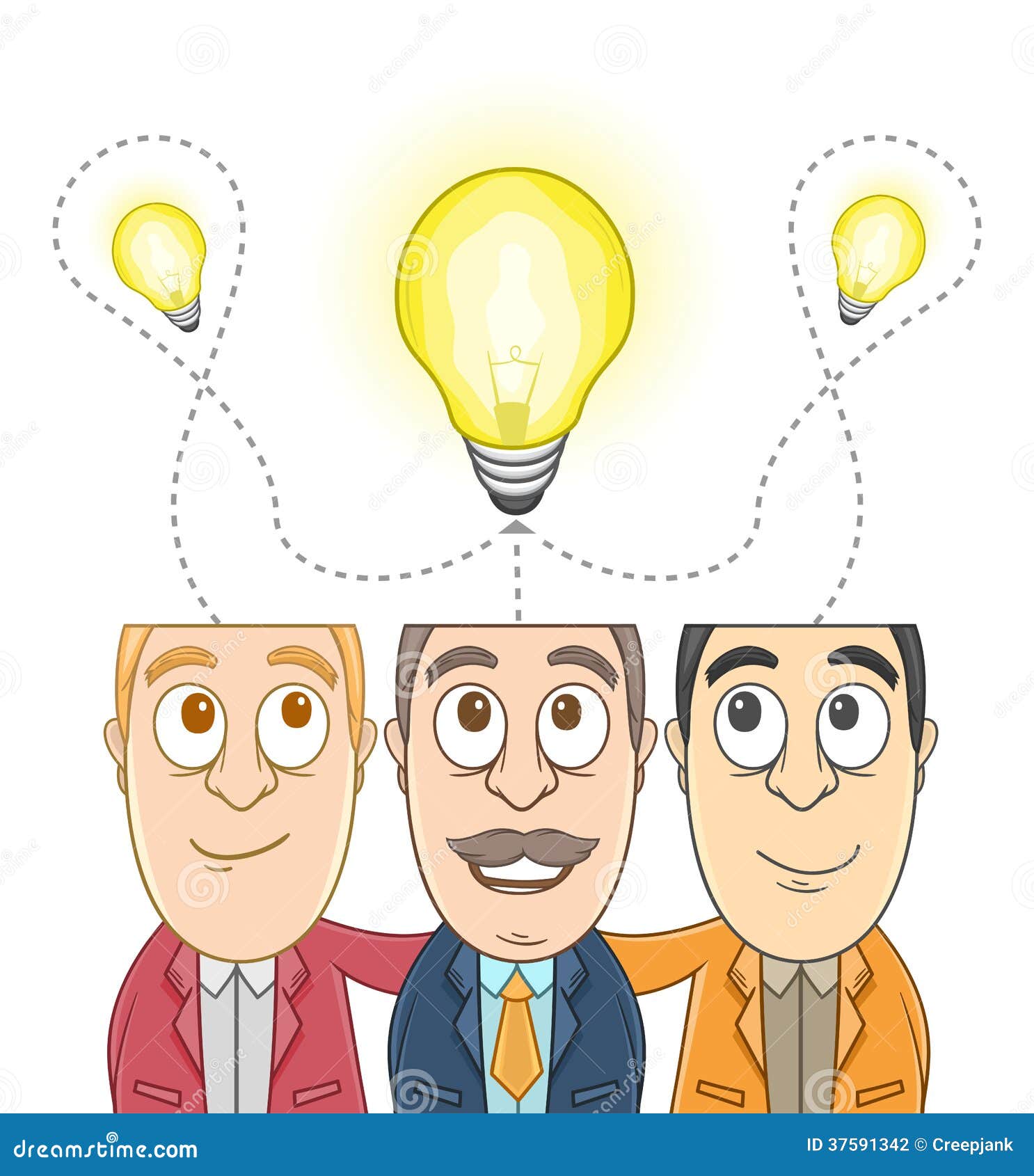 Group of Businessman - Same Idea Stock Illustration - Illustration of ...