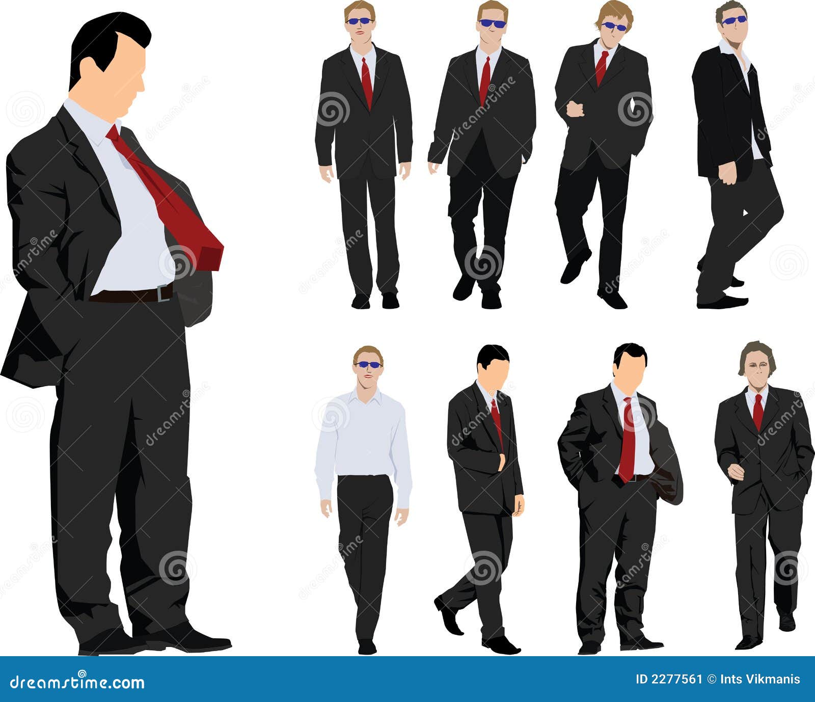 Group of businessmen stock vector. Illustration of success - 2277561