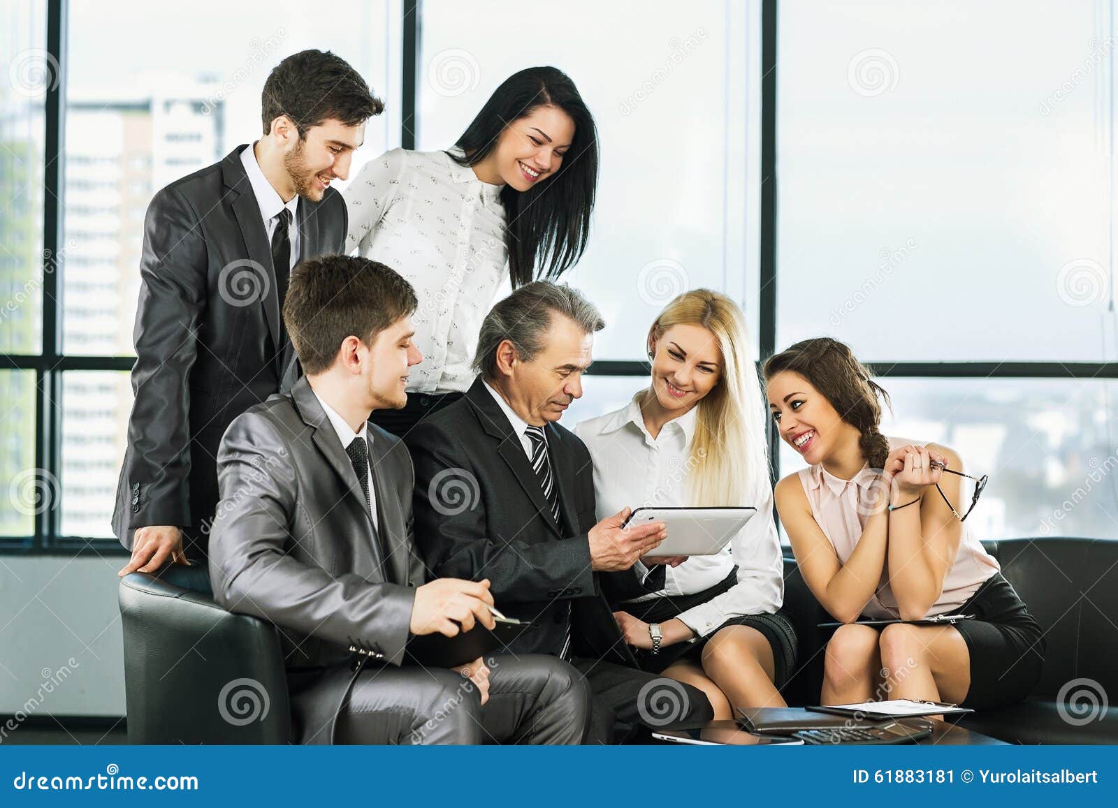 A Group of Businessmen Discussing Stock Image - Image of documents ...