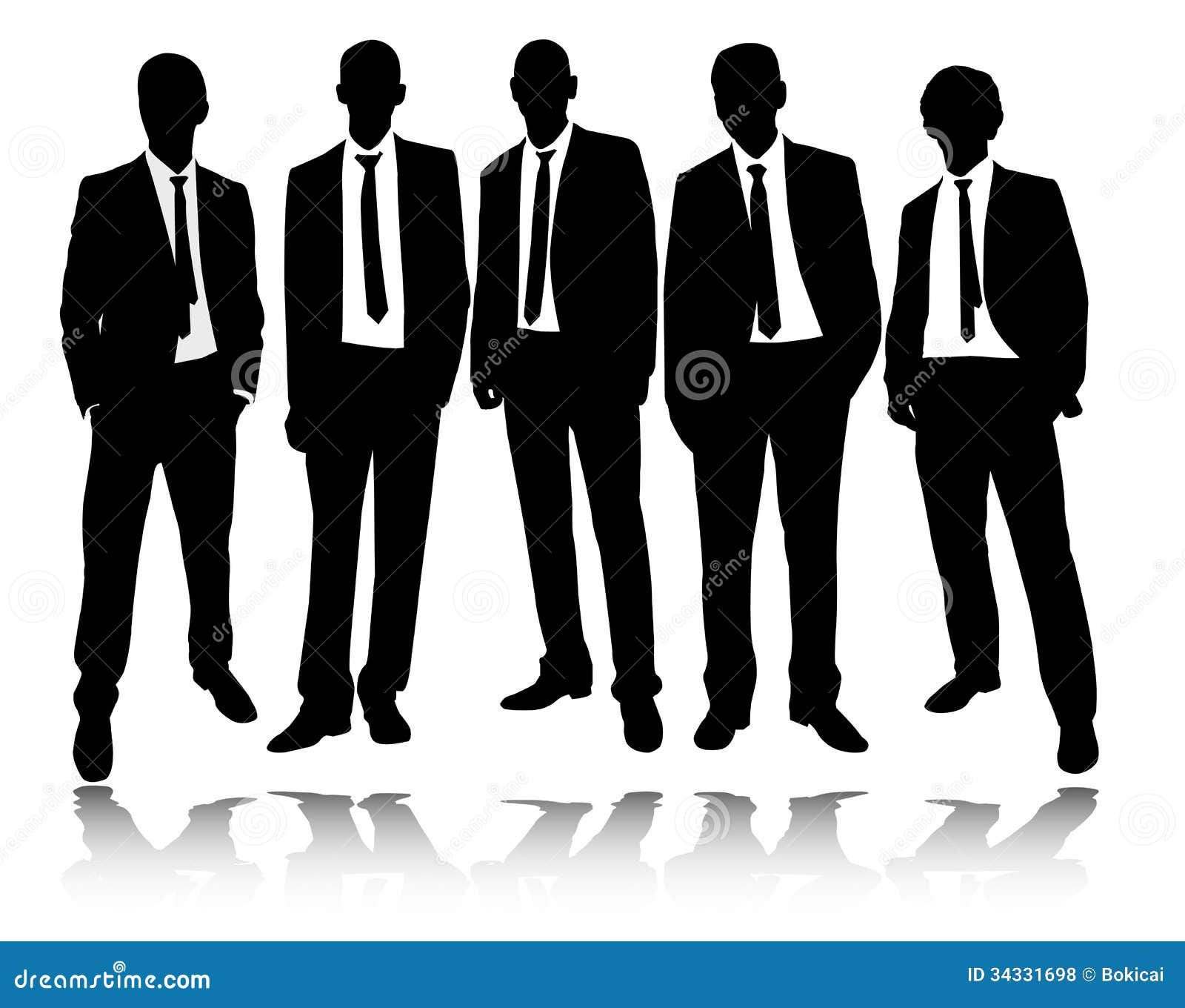 Group of businessmen stock vector. Illustration of elegant - 34331698