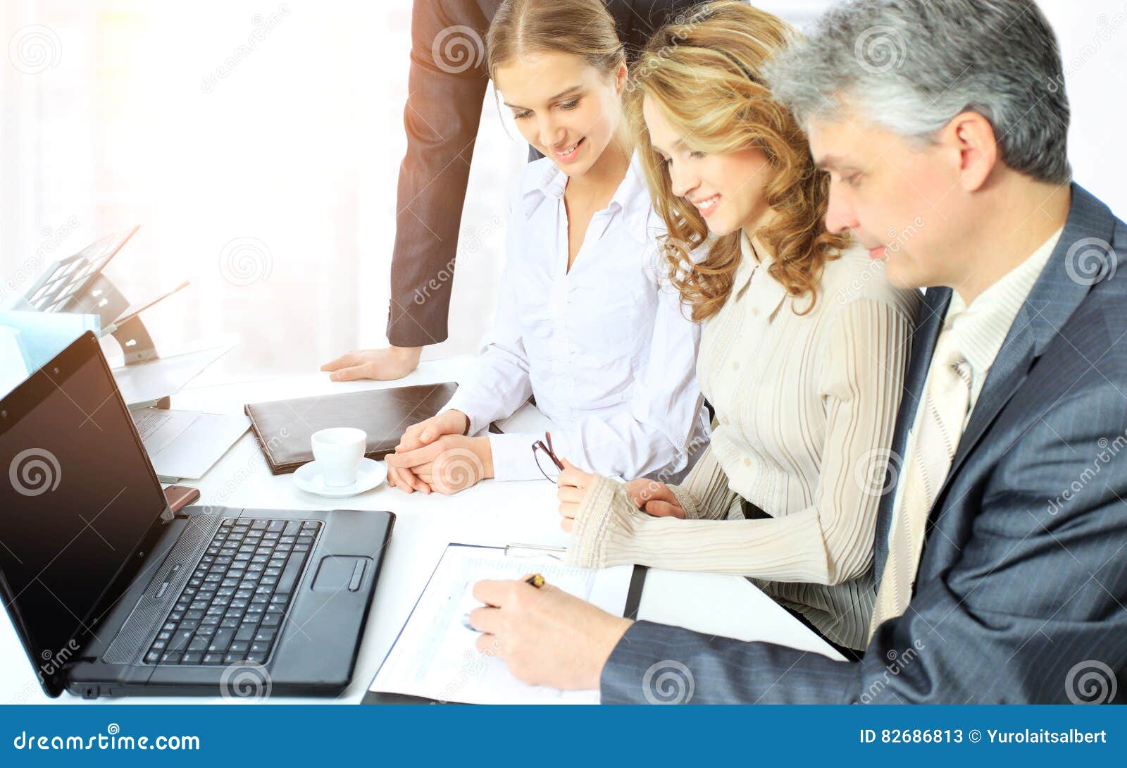 Group of Businessmen To Discuss the Work Plan. Stock Image - Image of ...