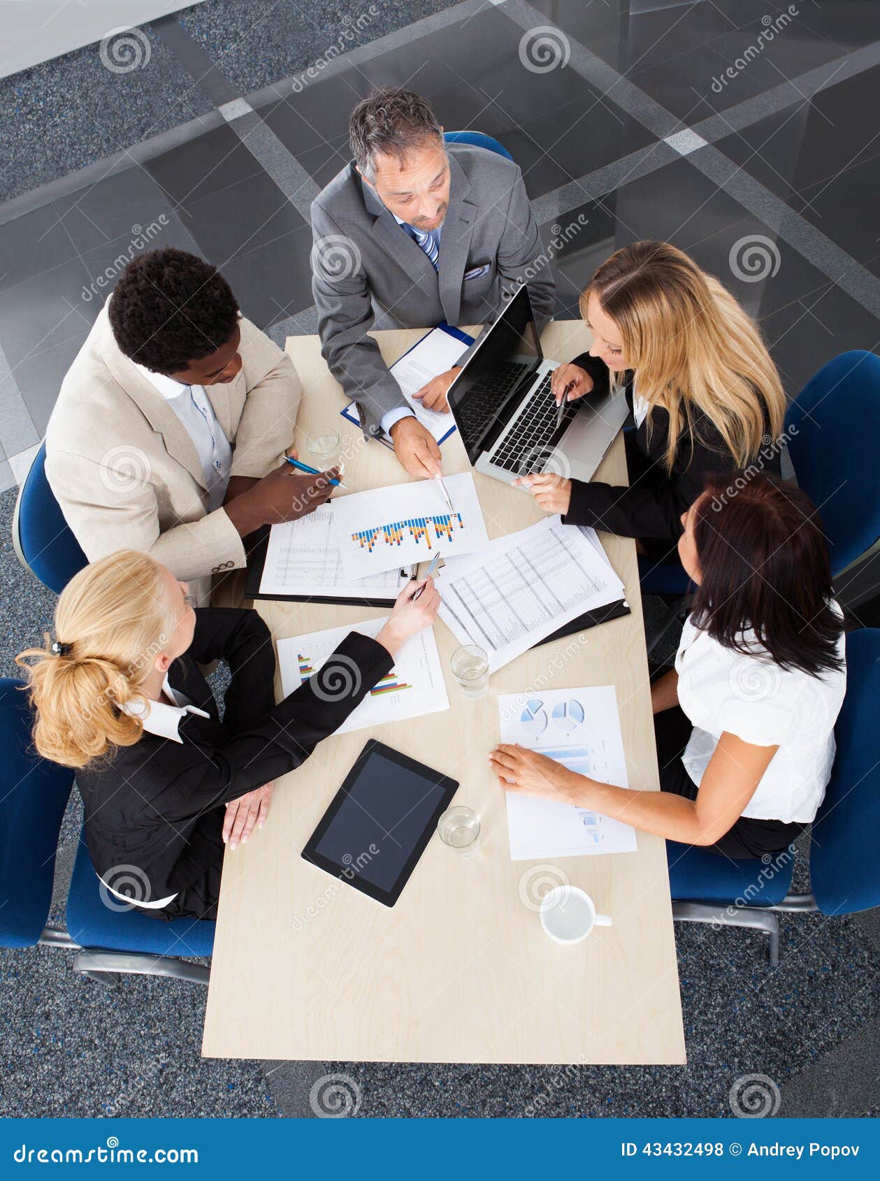 Group of Businesspeople Discussing Together Stock Photo - Image of ...
