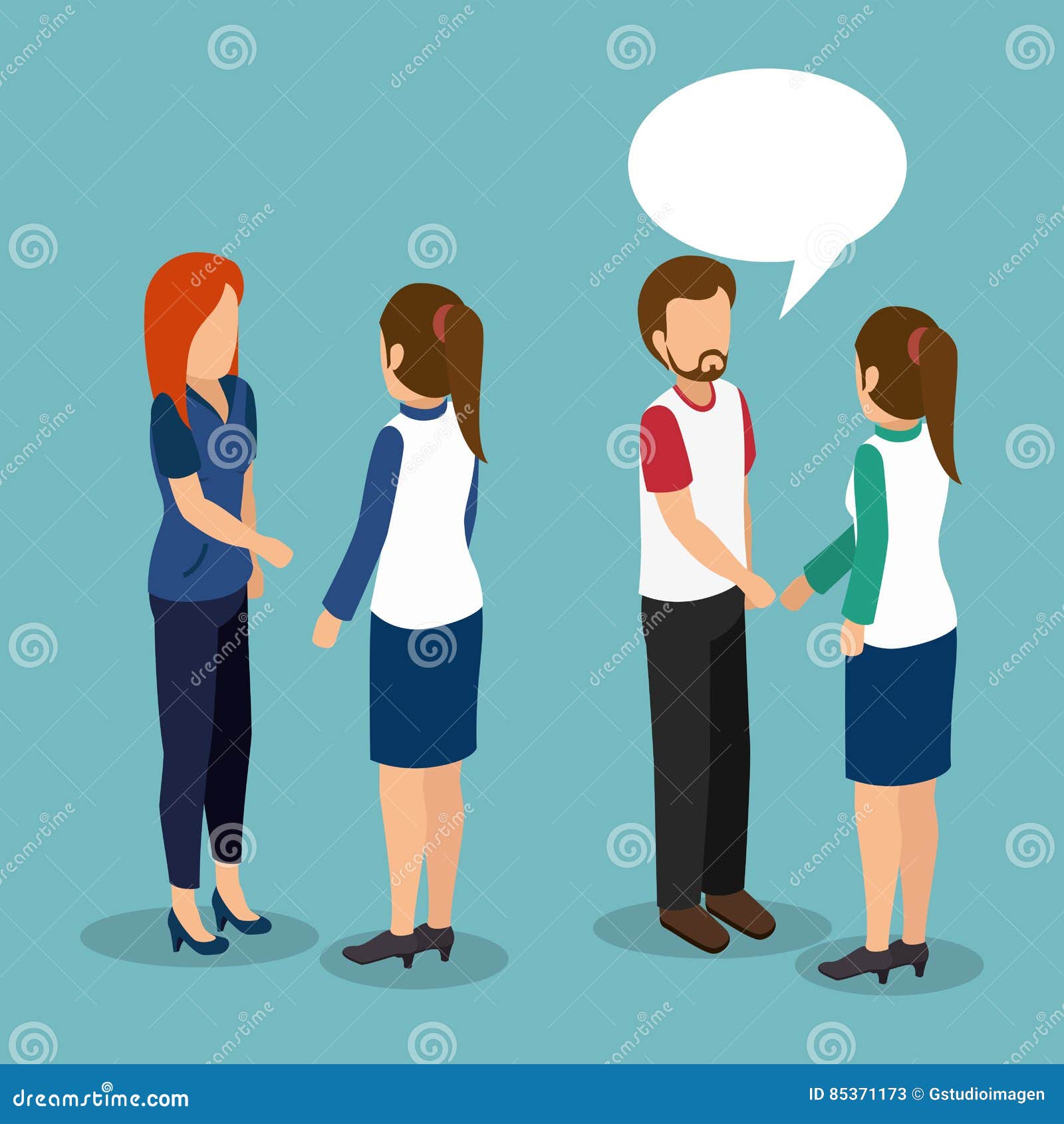 Group of Businesspeople Gathered Stock Vector - Illustration of team ...