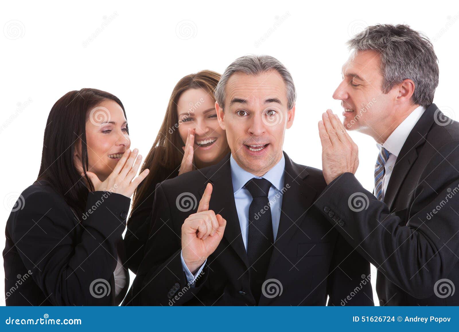 Group of Businesspeople Gossiping Stock Photo - Image of attractive ...