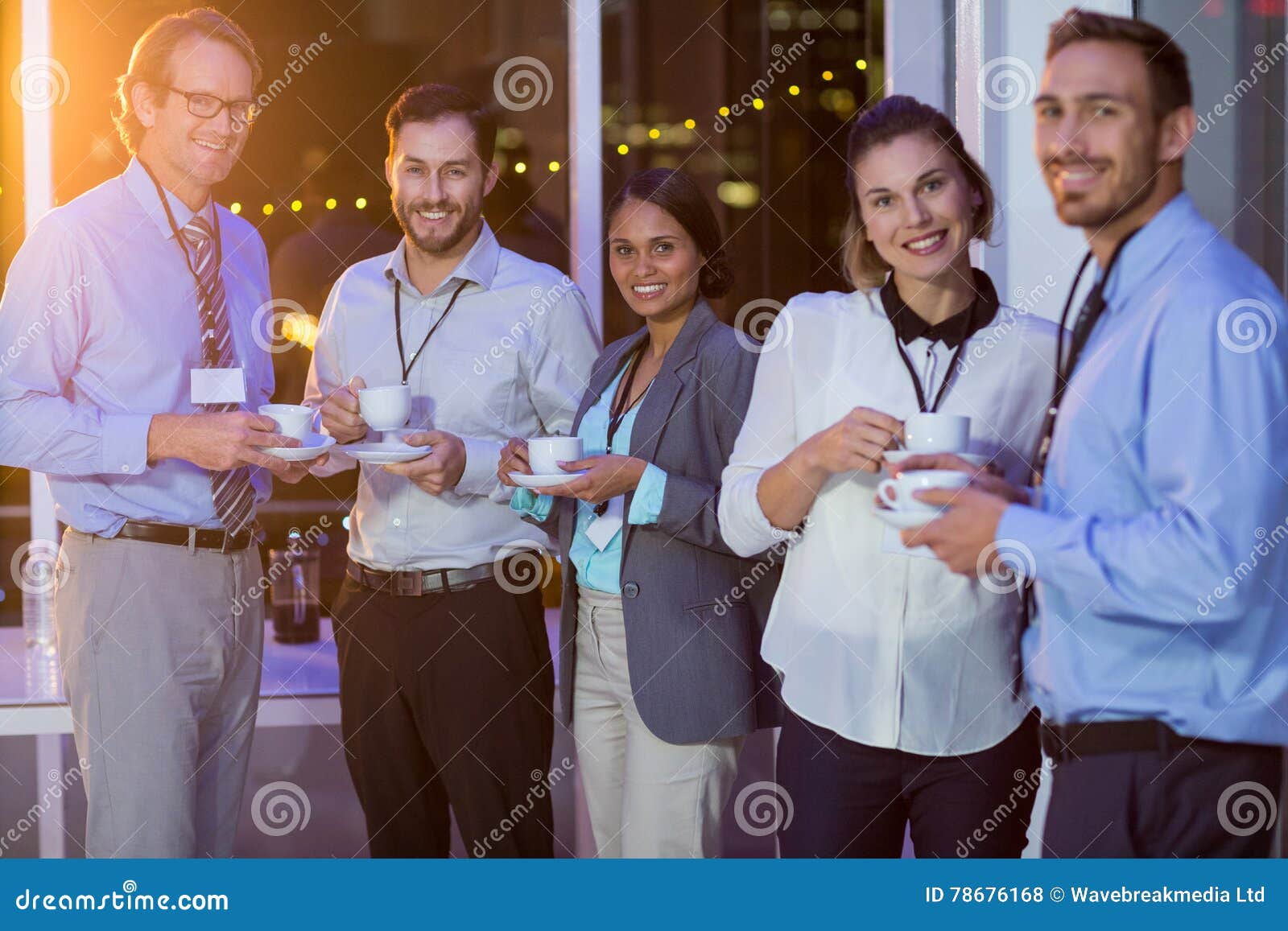 Group of Businesspeople Having Coffee during Break Stock Photo - Image ...