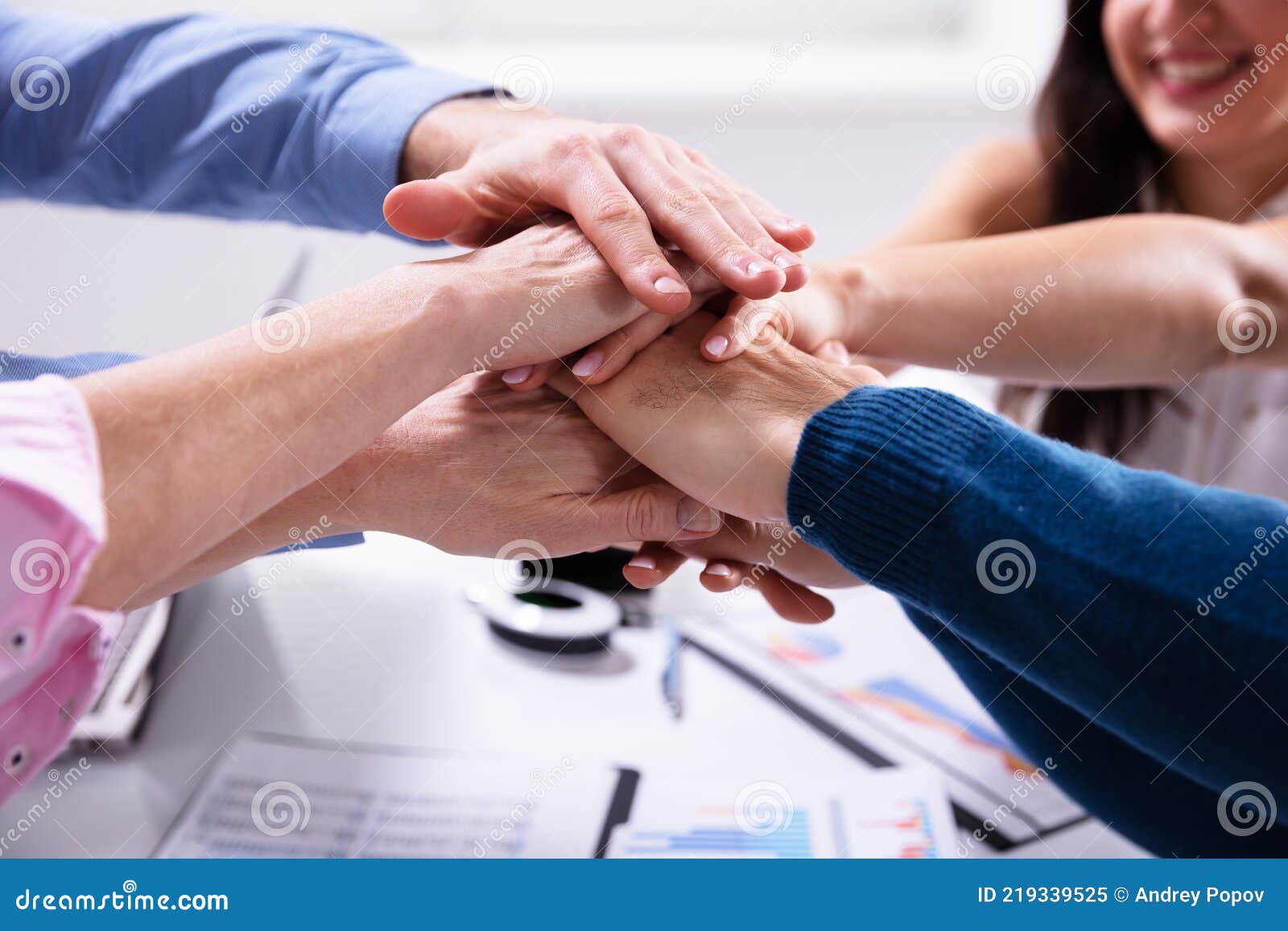 Group of Businesspeople Stacking Hands Stock Image - Image of motivated ...