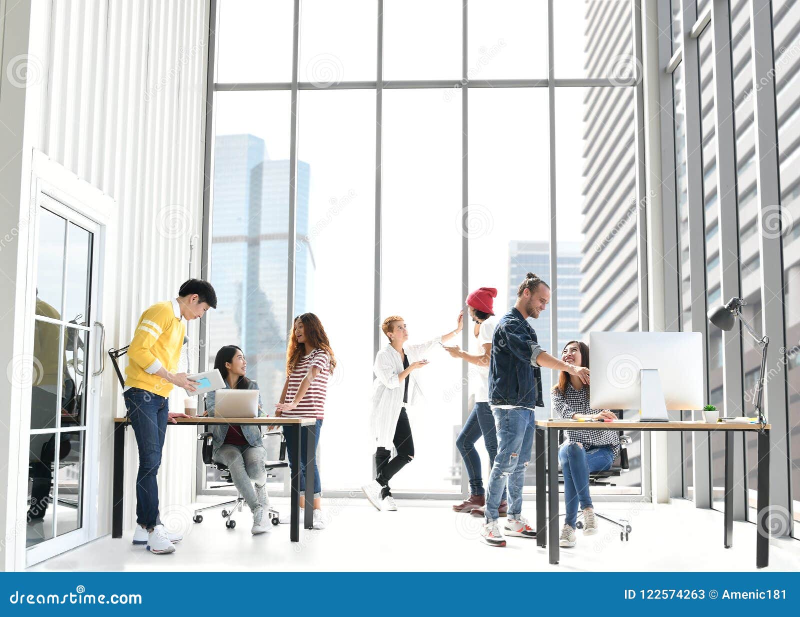 Group of Businesspersons Discussing Work Stock Image - Image of ...