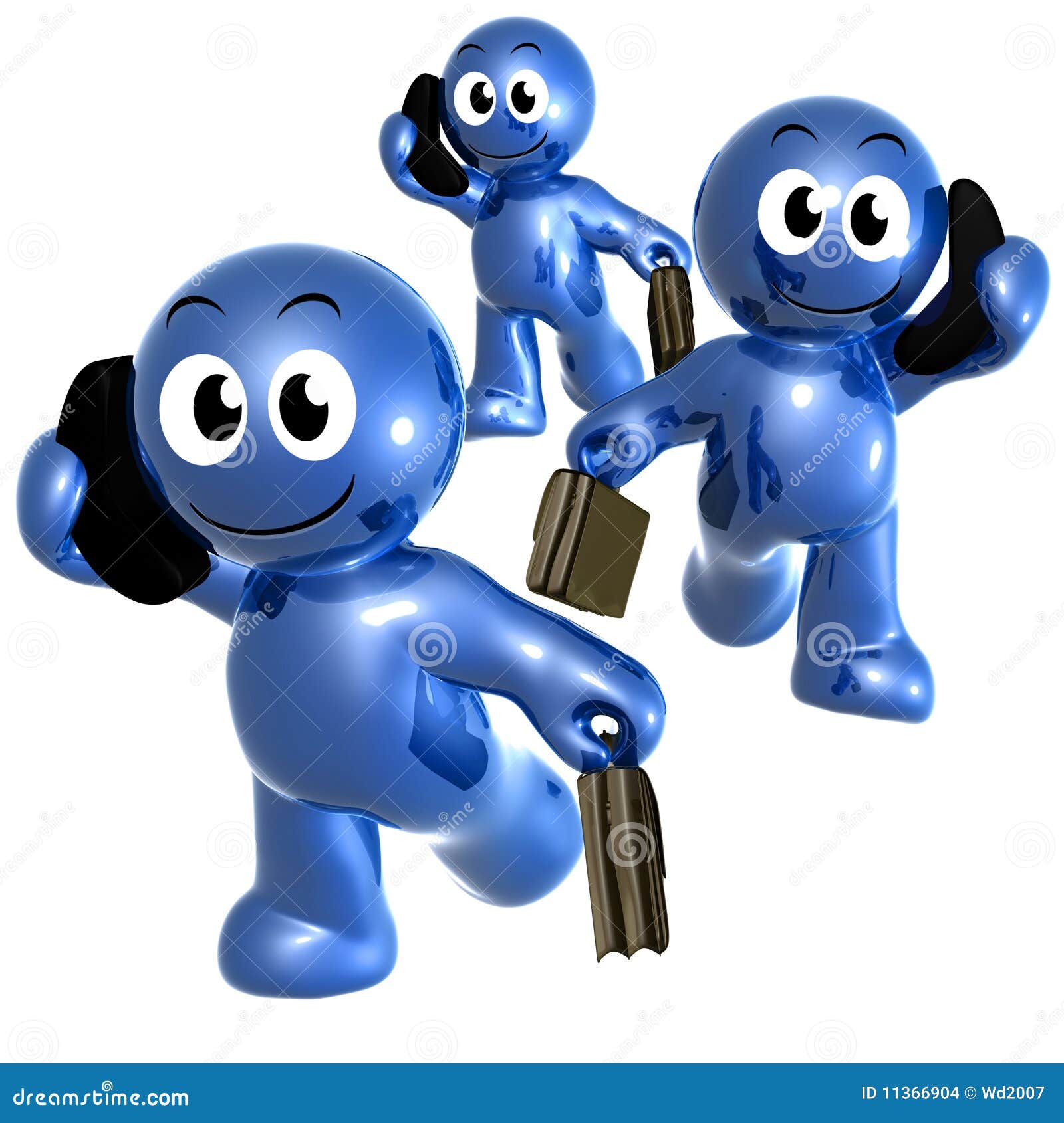 Group of Busy 3d Little Icons Stock Illustration - Illustration of ...