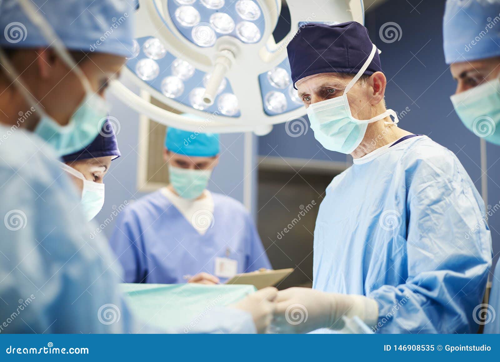 Group of Busy Doctors in Operating Room Stock Image - Image of surgery ...