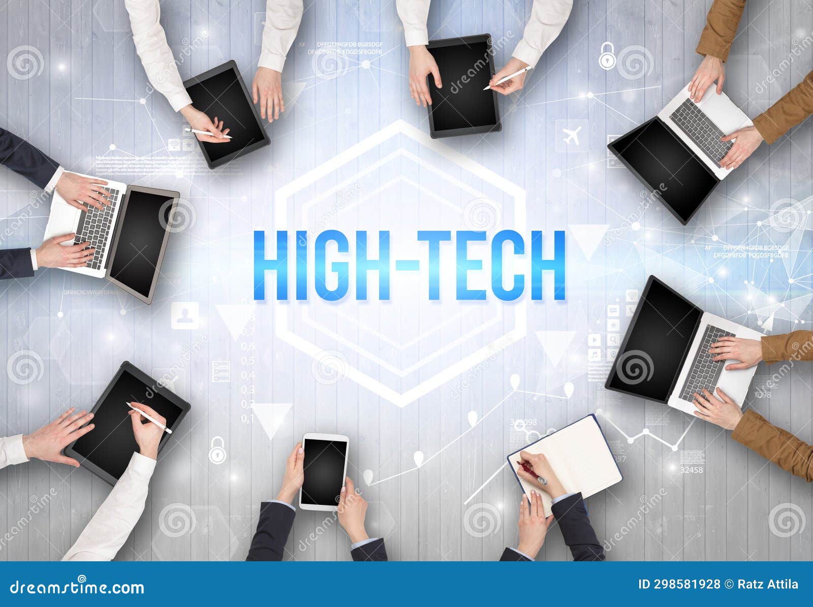 Group of Busy People Working in an Office, Technology Concept Stock ...