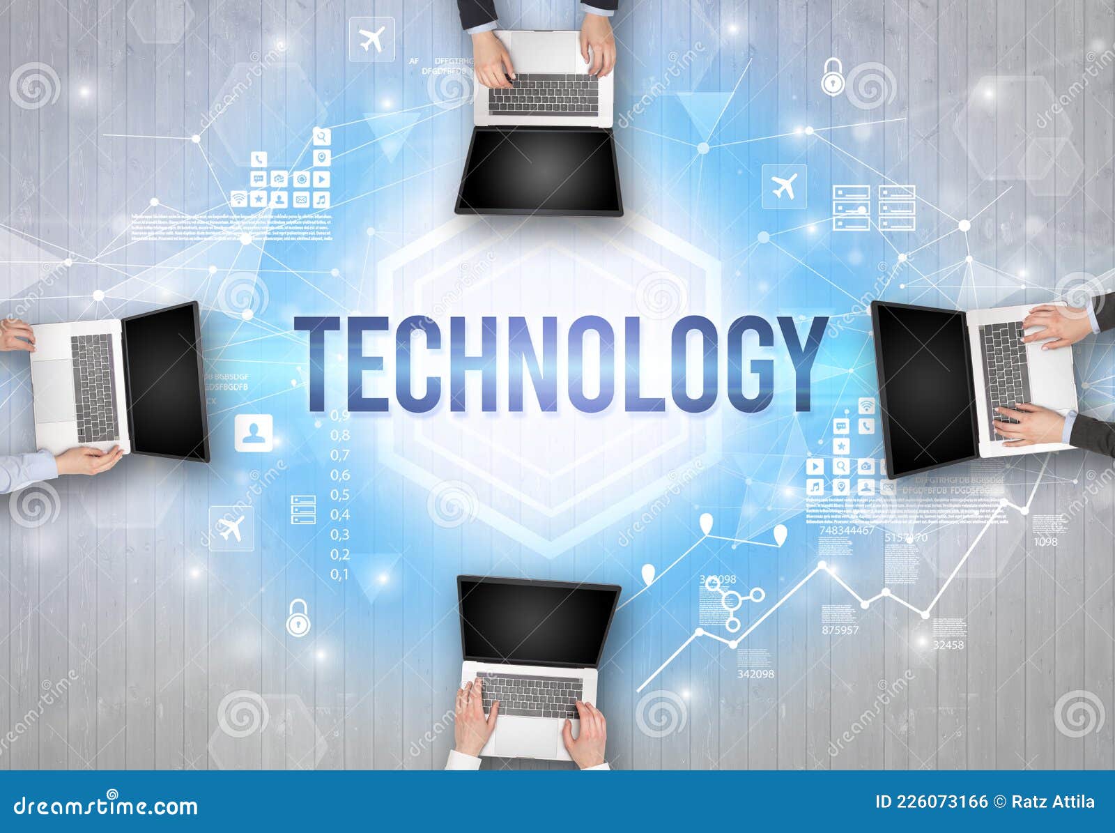 Group of Busy People Working in an Office, Technology Concept Stock ...