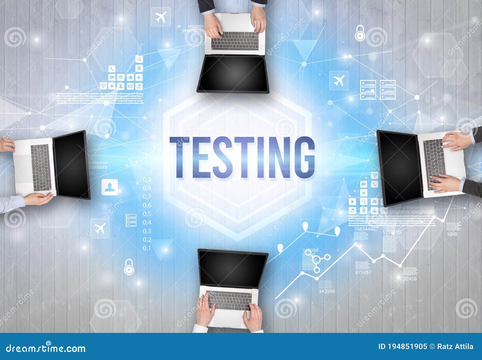 Group of Busy People Working in an Office, Technology Concept Stock ...