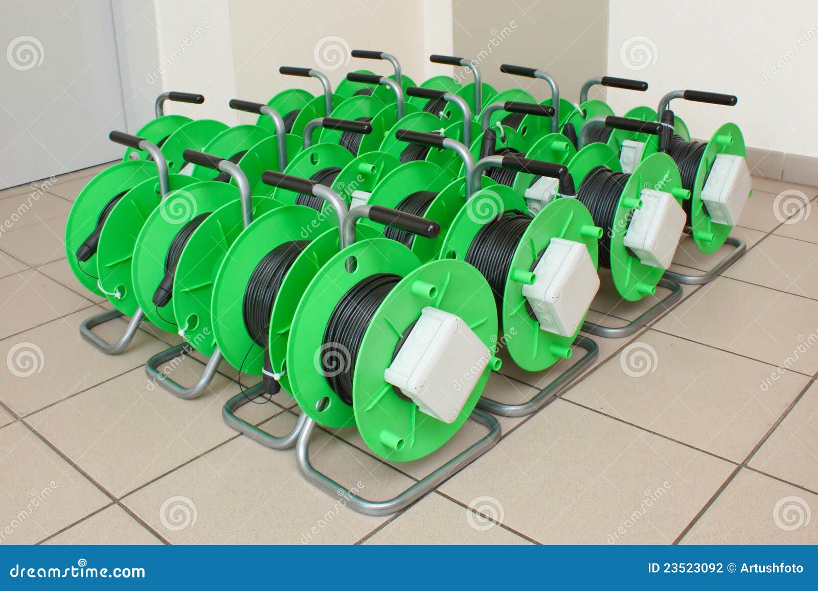 Group of cable reels stock photo. Image of digital, broadband - 23523092